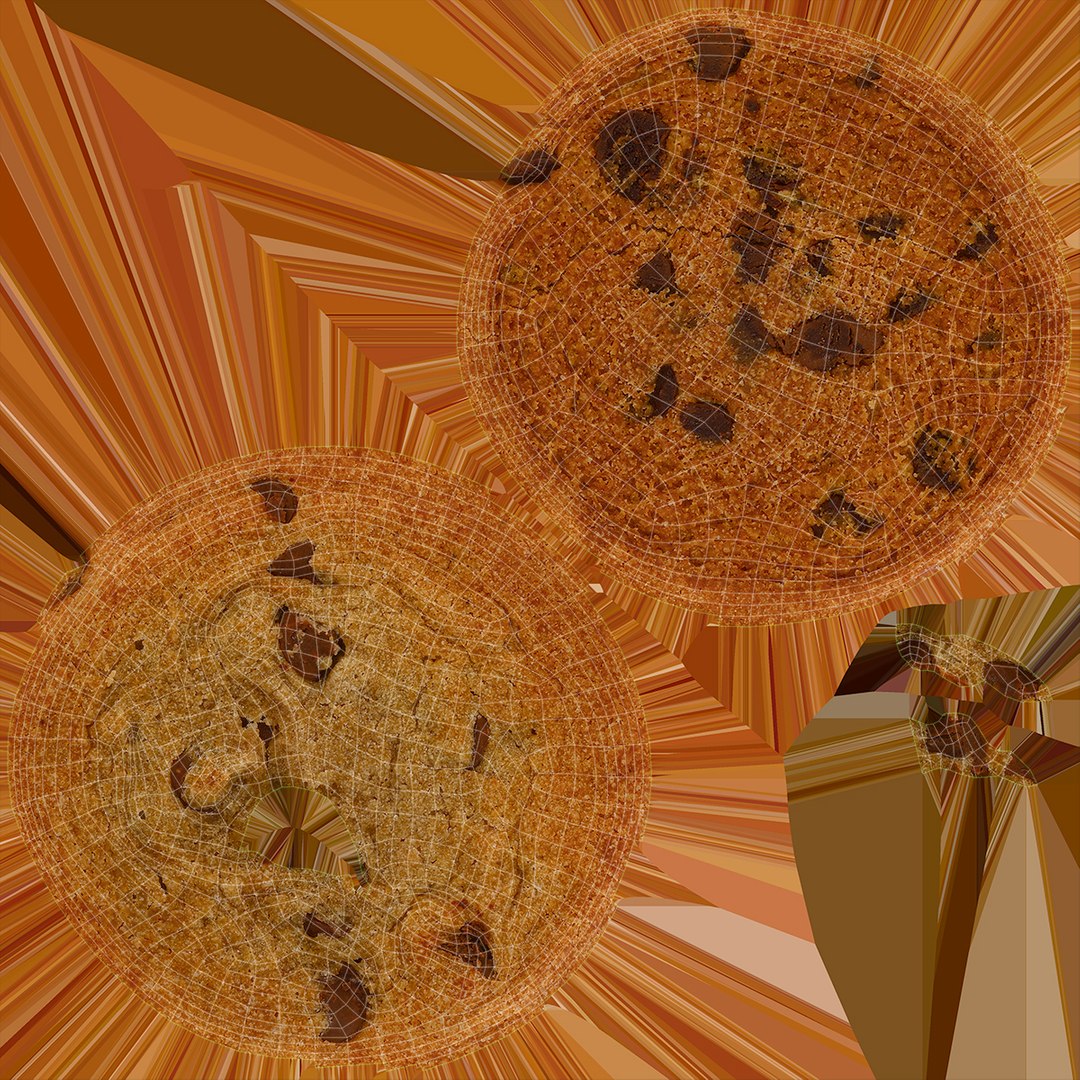 Chocolate Chip Cookie model - TurboSquid 1941394