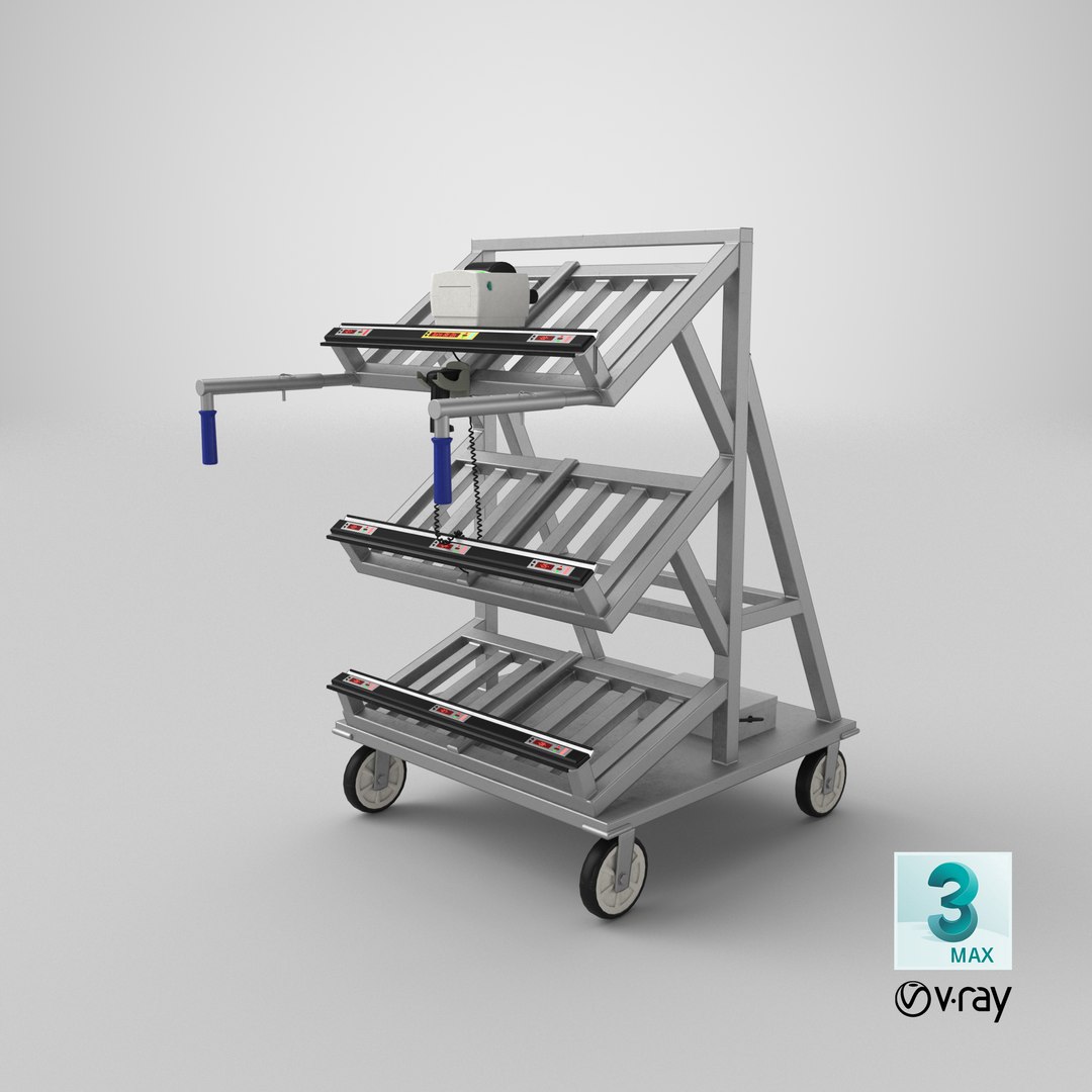 Automated Batch Picking Cart Empty And Full 3D Model - TurboSquid 2013584