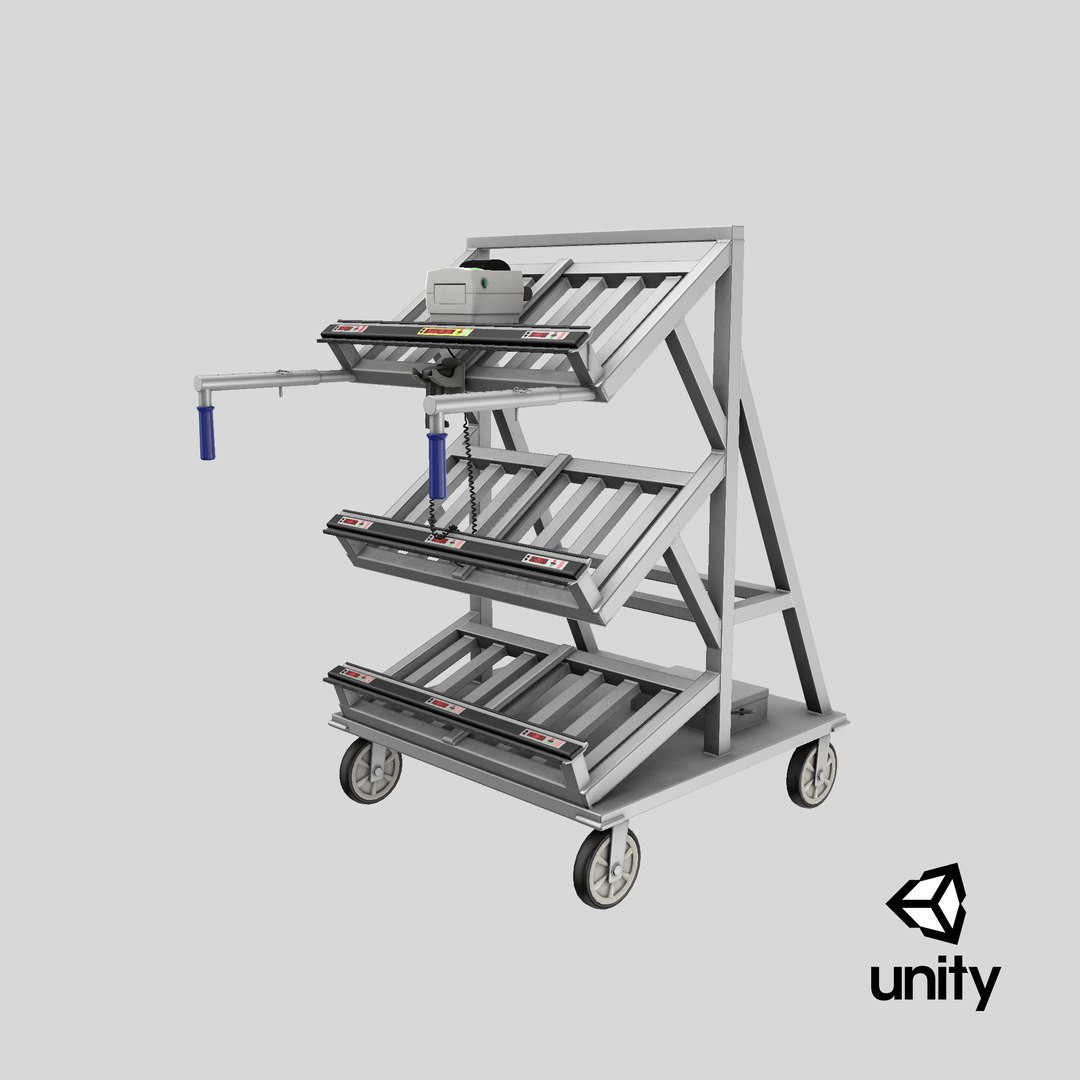 Automated Batch Picking Cart Empty And Full 3D Model - TurboSquid 2013584