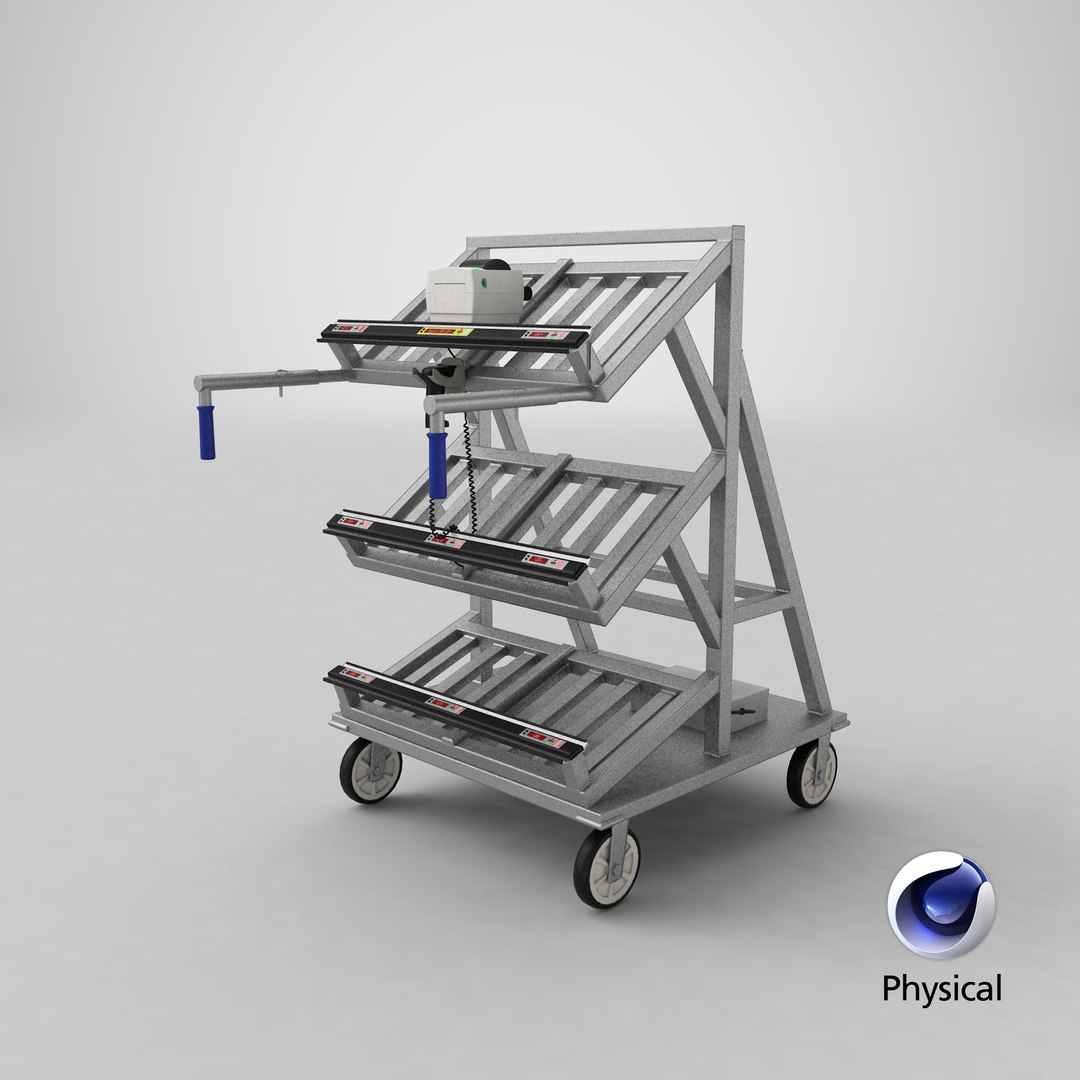 Automated Batch Picking Cart Empty And Full 3D Model - TurboSquid 2013584
