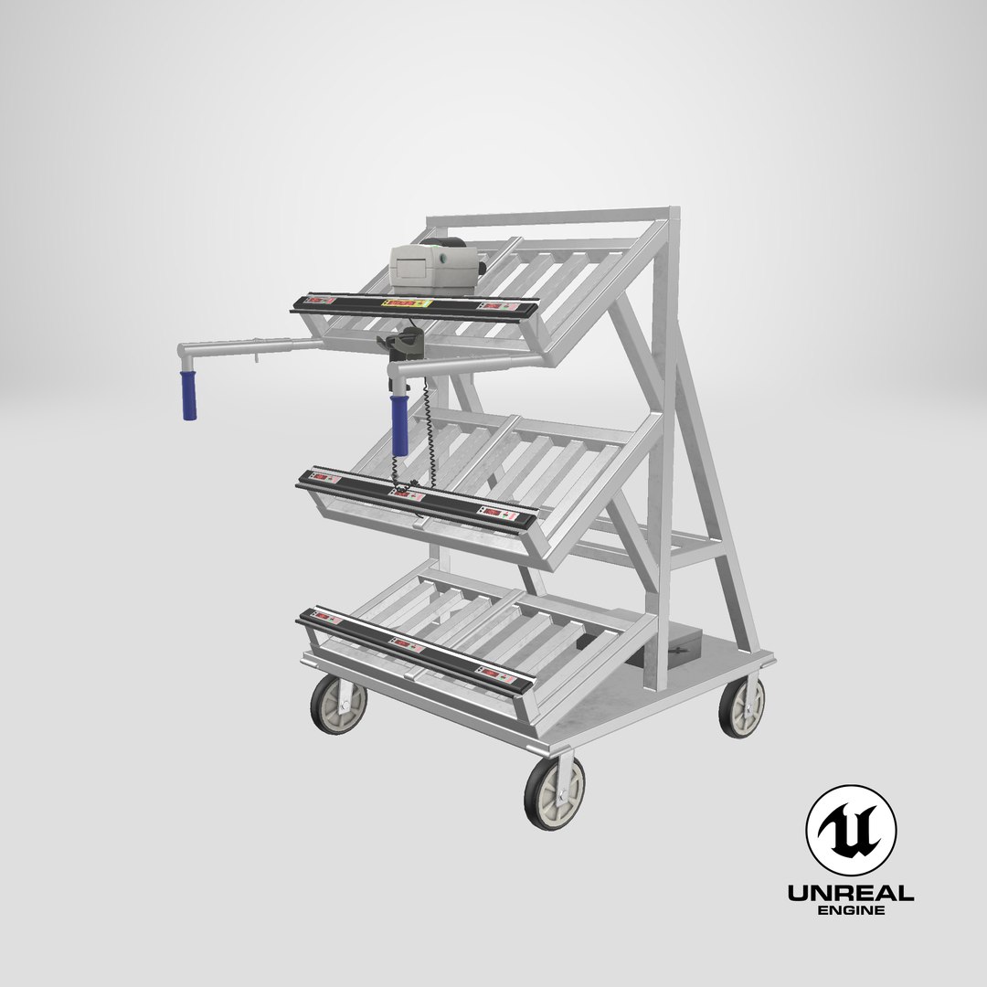 Automated Batch Picking Cart Empty And Full 3D Model - TurboSquid 2013584