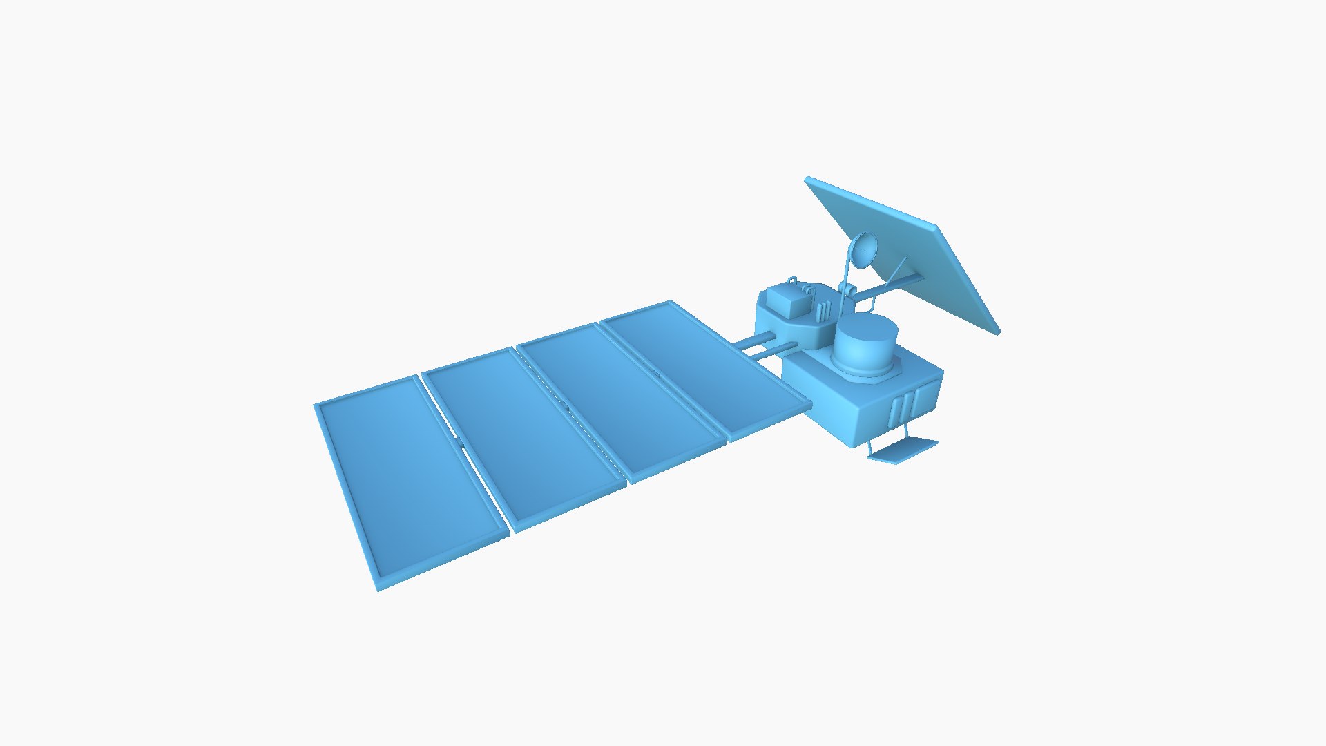 Satellite J05 Steel Blue - SciFi Space Design 3D Model - TurboSquid 2228722