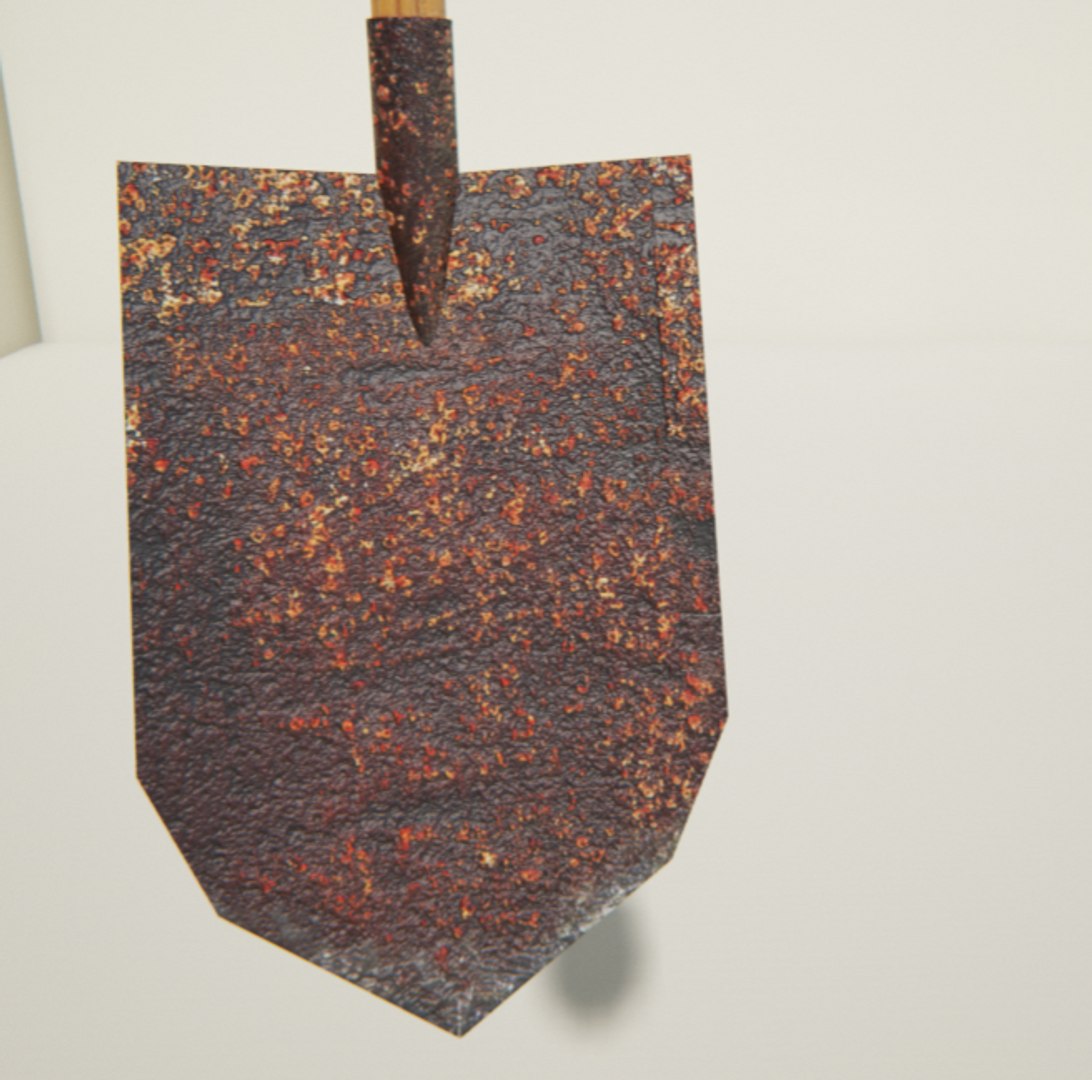 Long Spade Shovel 3d Model