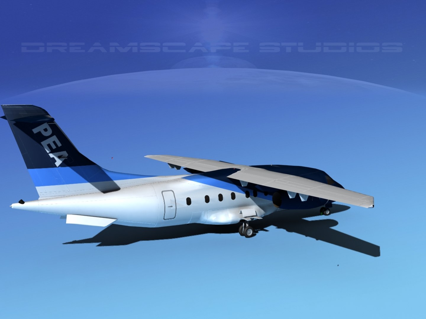 Airlines 328jet Jet Aircraft 3d Model