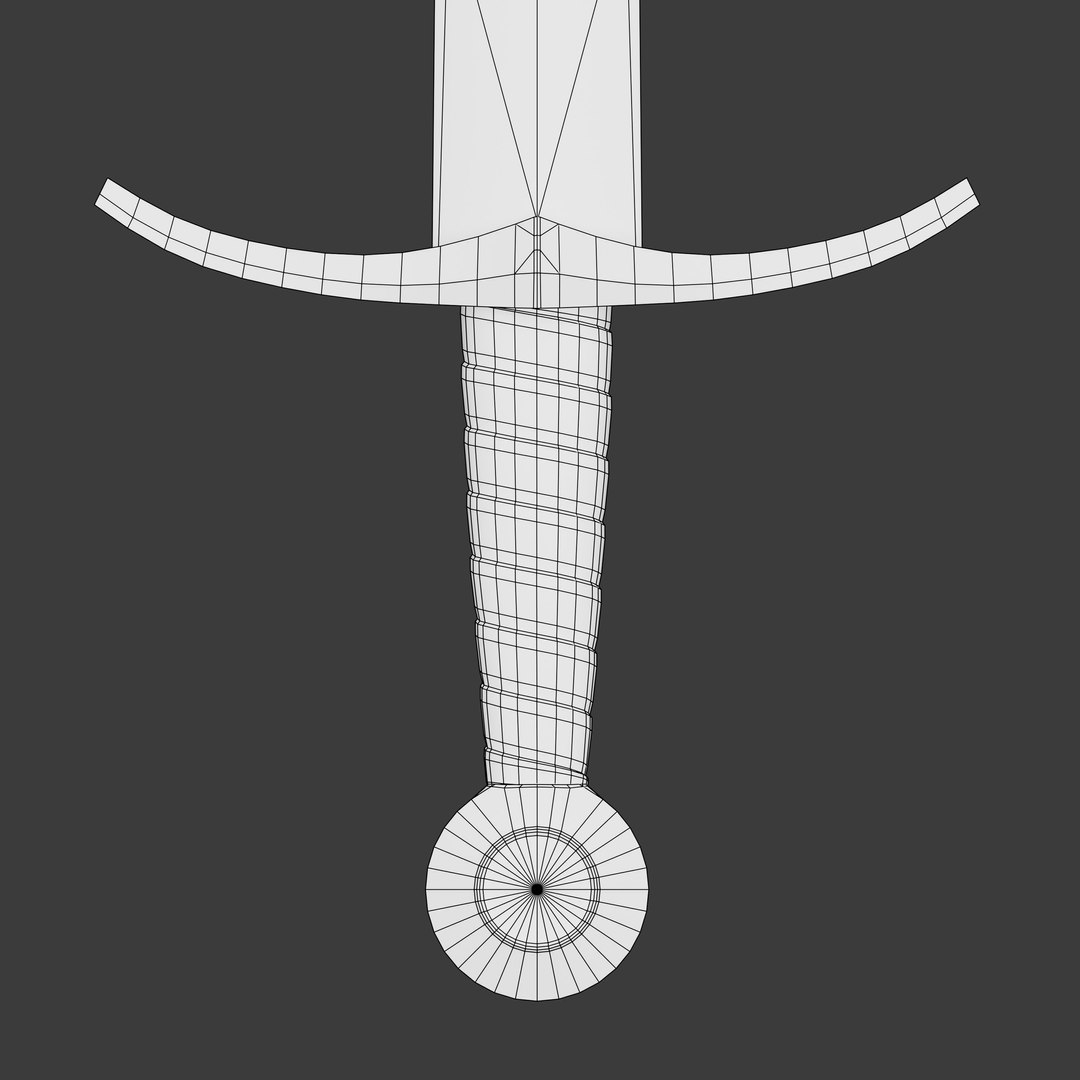 Medieval Sword 04 Low Poly Plus Old Texture And Sheath 3D Model ...