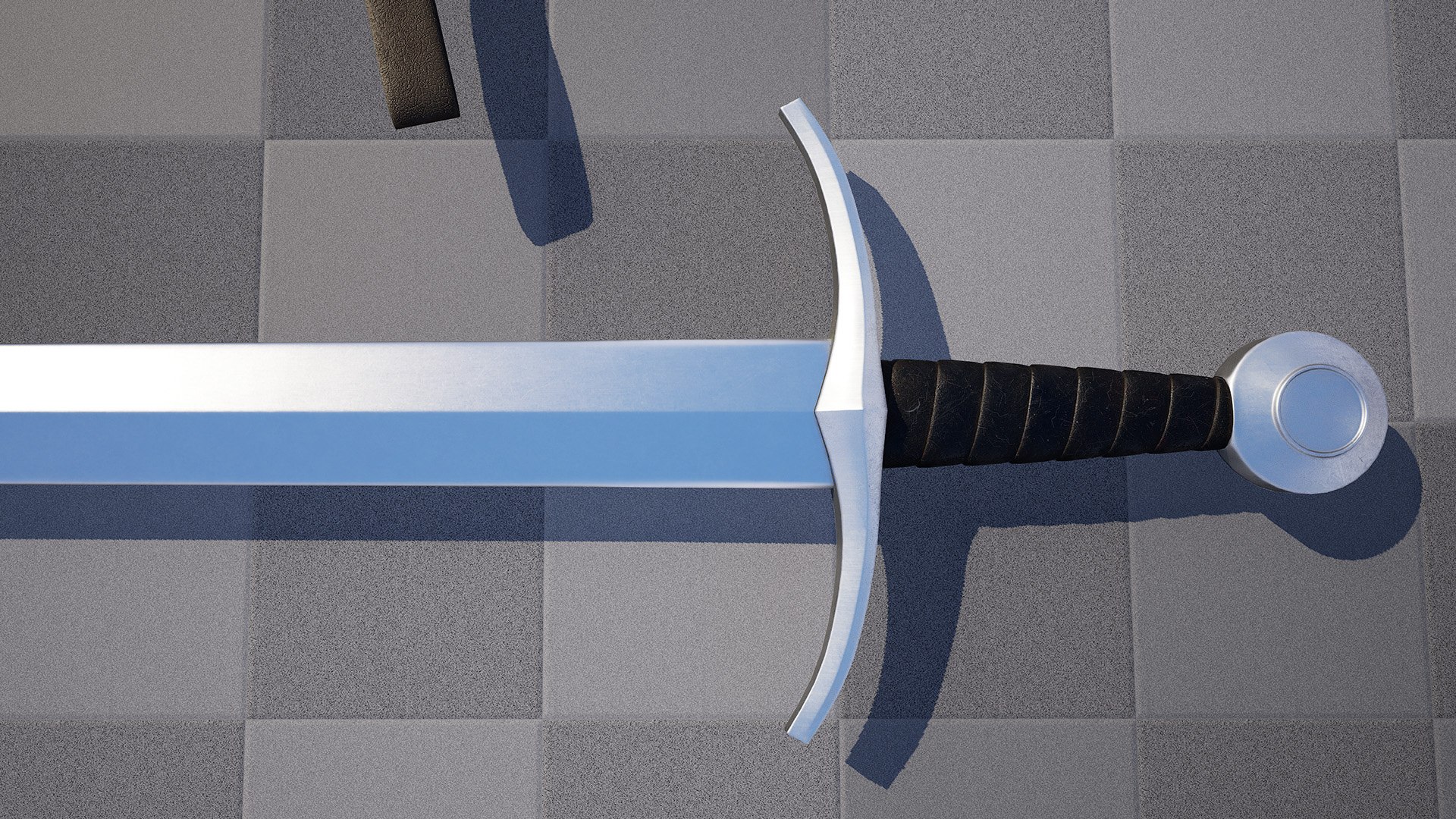 Medieval Sword 04 Low Poly Plus Old Texture And Sheath 3D Model ...