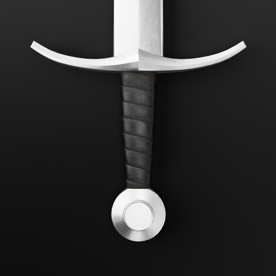 Medieval Sword 04 Low Poly Plus Old Texture And Sheath 3D Model ...