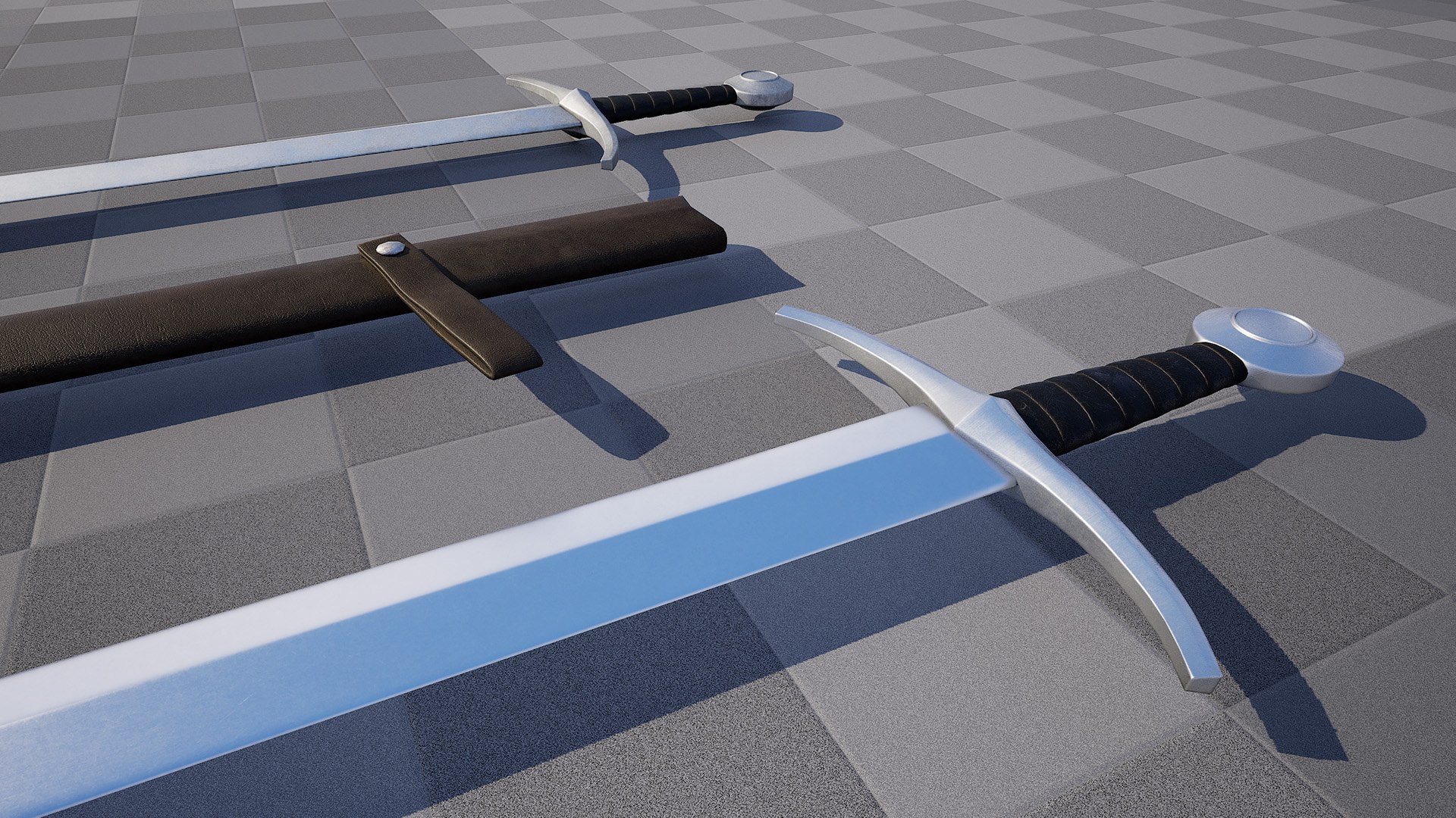 Medieval Sword 04 Low Poly Plus Old Texture And Sheath 3D Model ...