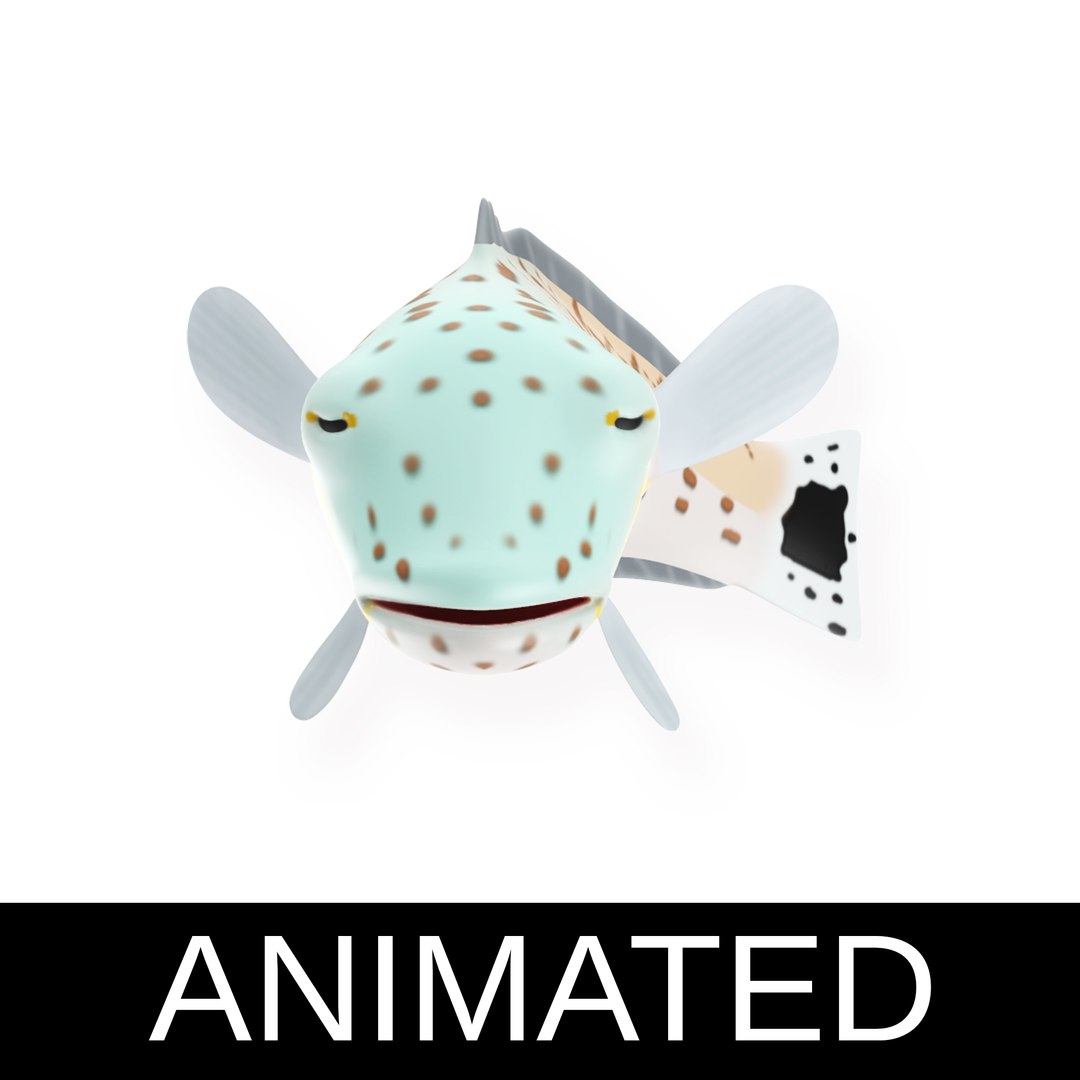 Speckled Sand Perch Fish Toon 3D Model - TurboSquid 1586159