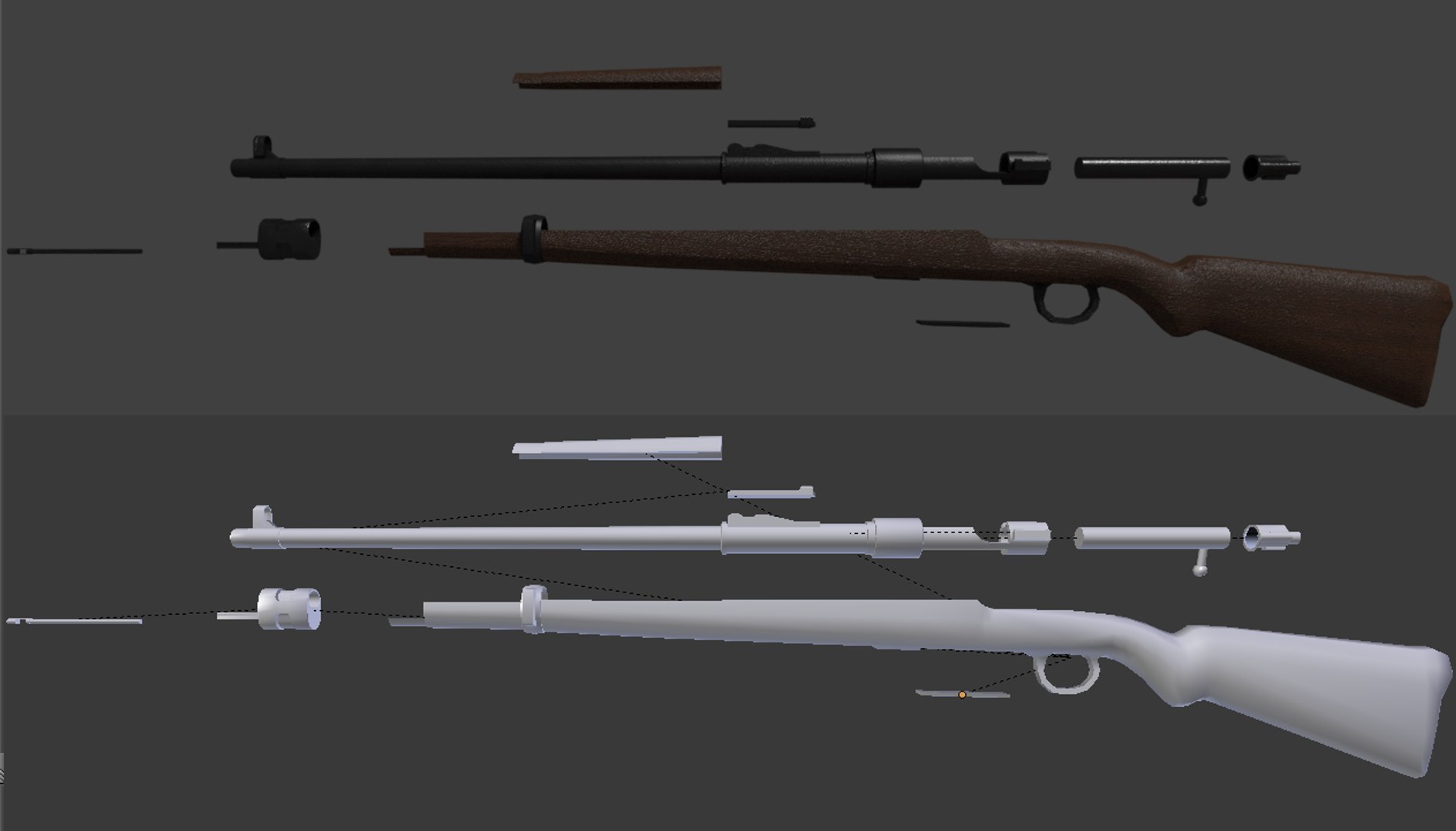 3D Kar Rifle Ww2 Modular Model - TurboSquid 1176990