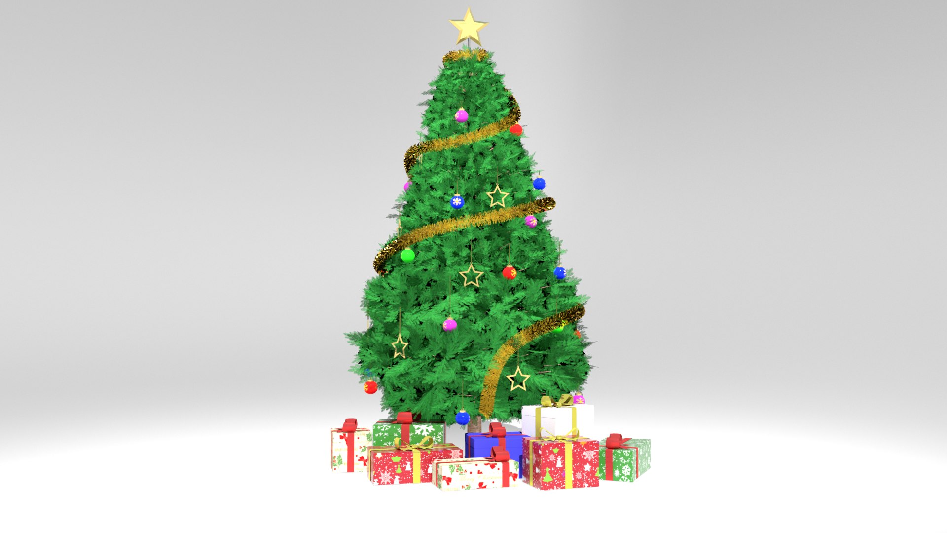 Christmas Tree With Gifts 3D Model 3D - TurboSquid 1784486