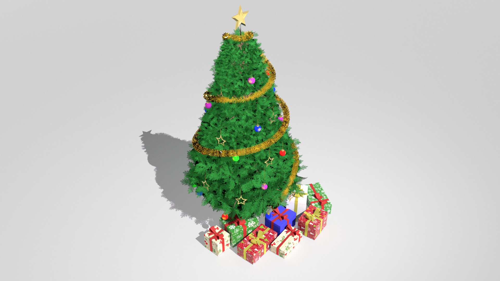 Christmas Tree With Gifts 3D Model 3D - TurboSquid 1784486