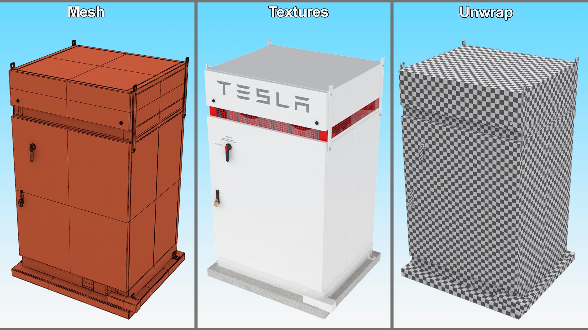 3D Tesla Inverter Box Powerpack - TurboSquid 2151633