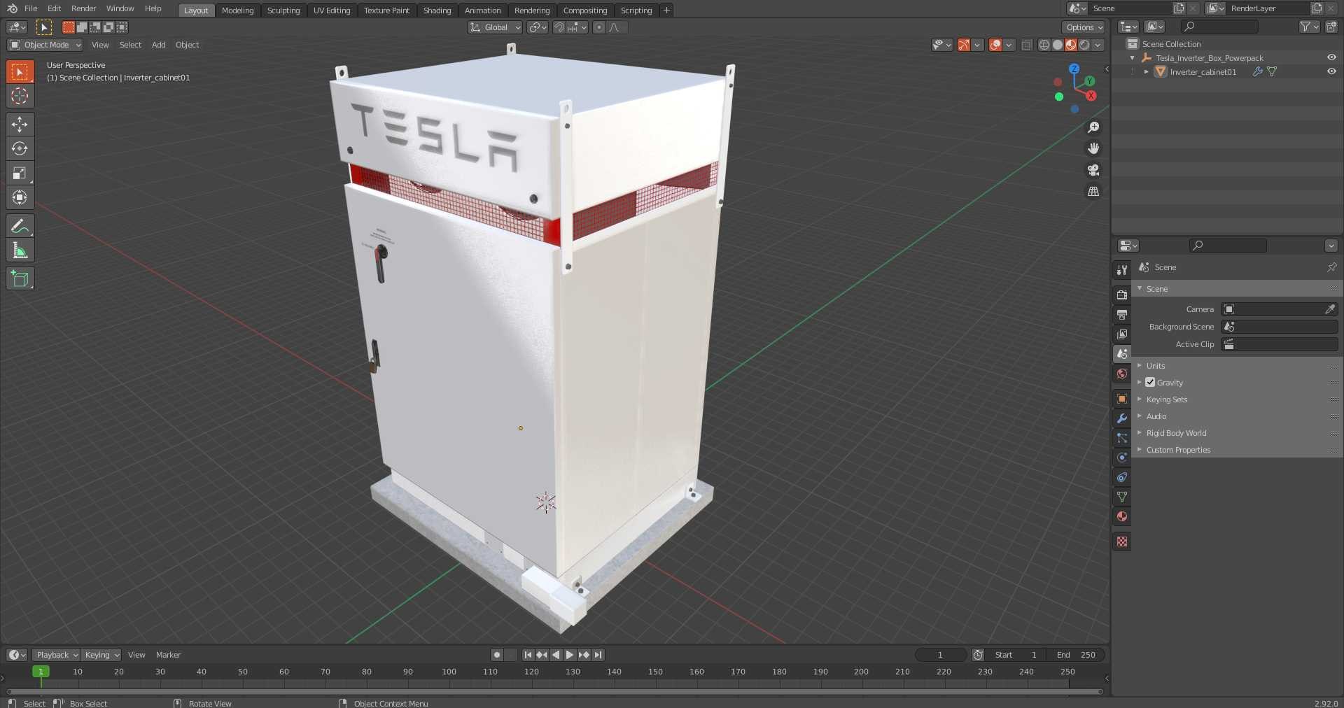 3D Tesla Inverter Box Powerpack - TurboSquid 2151633