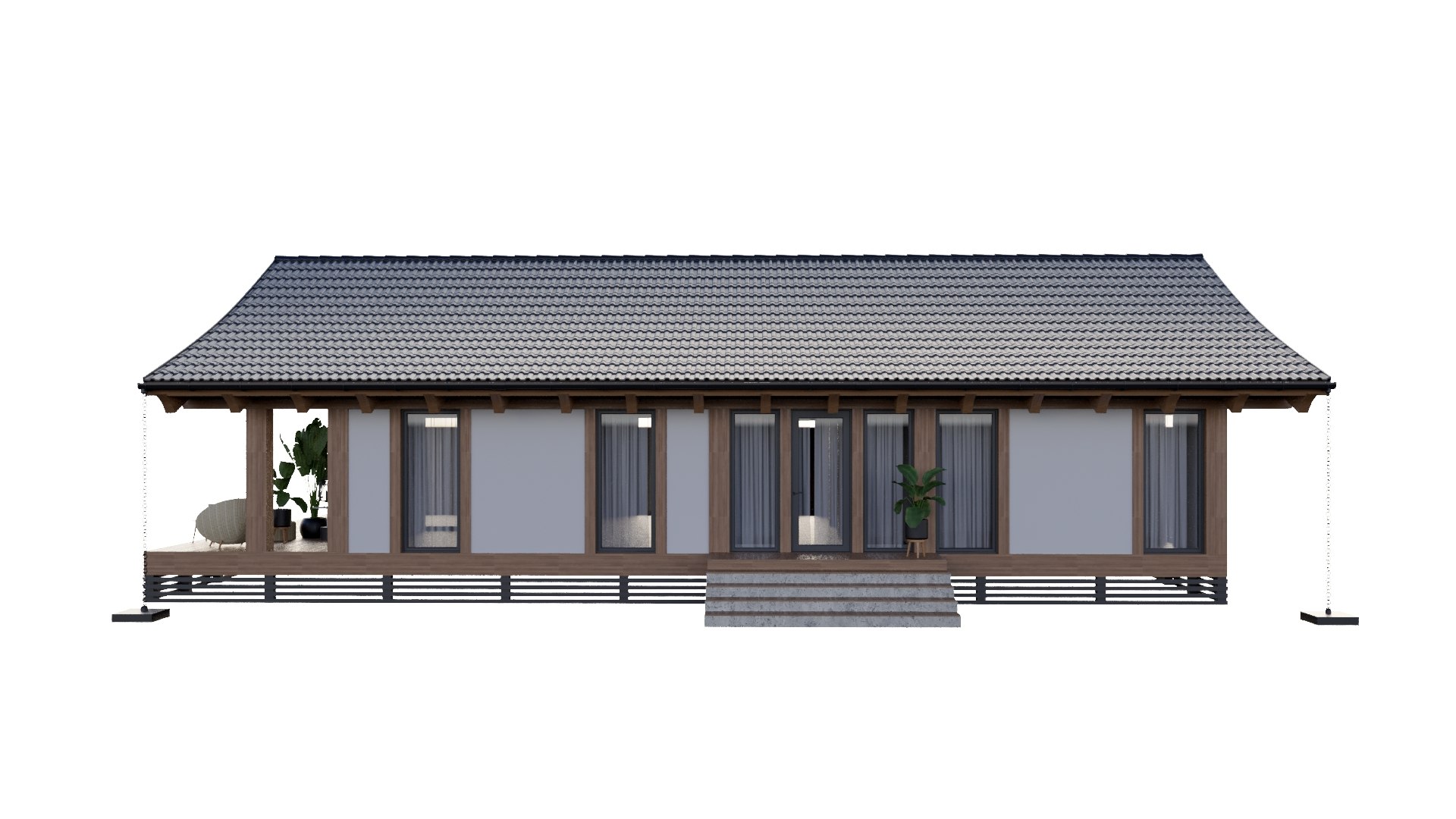 Asian Style Cottage House 1 3D Model - TurboSquid 2055552