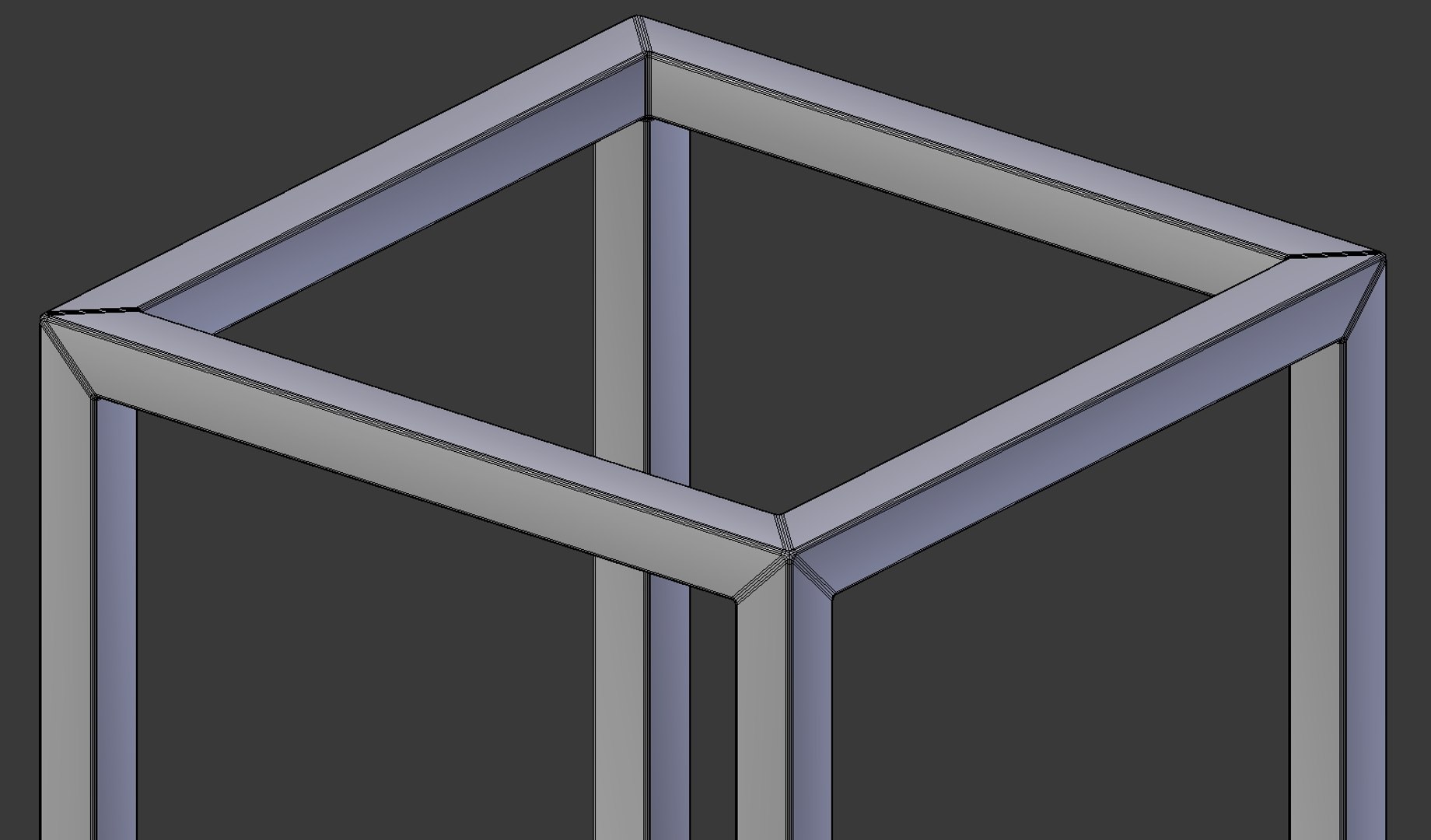 modern cube frame decoration 3d 3ds