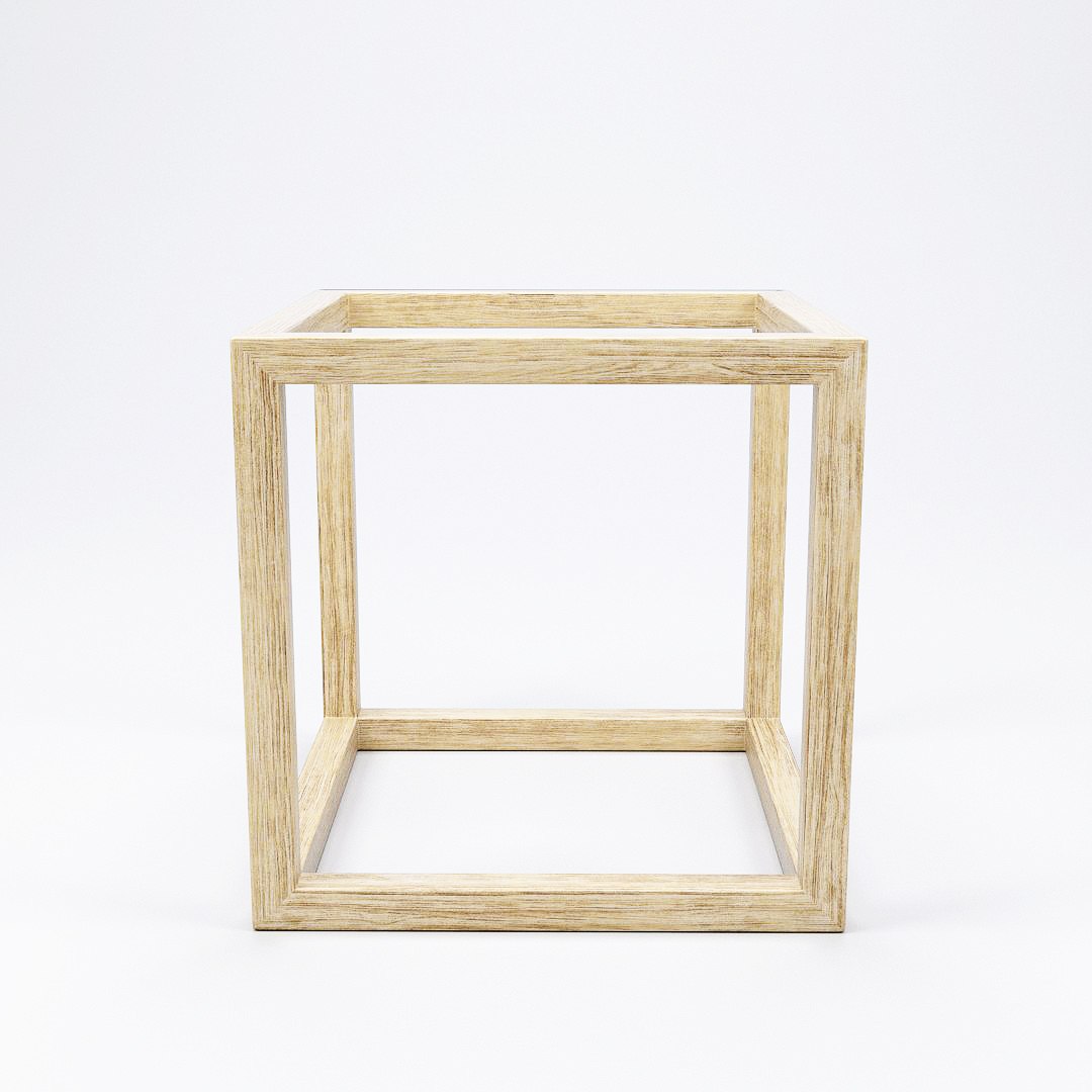 modern cube frame decoration 3d 3ds