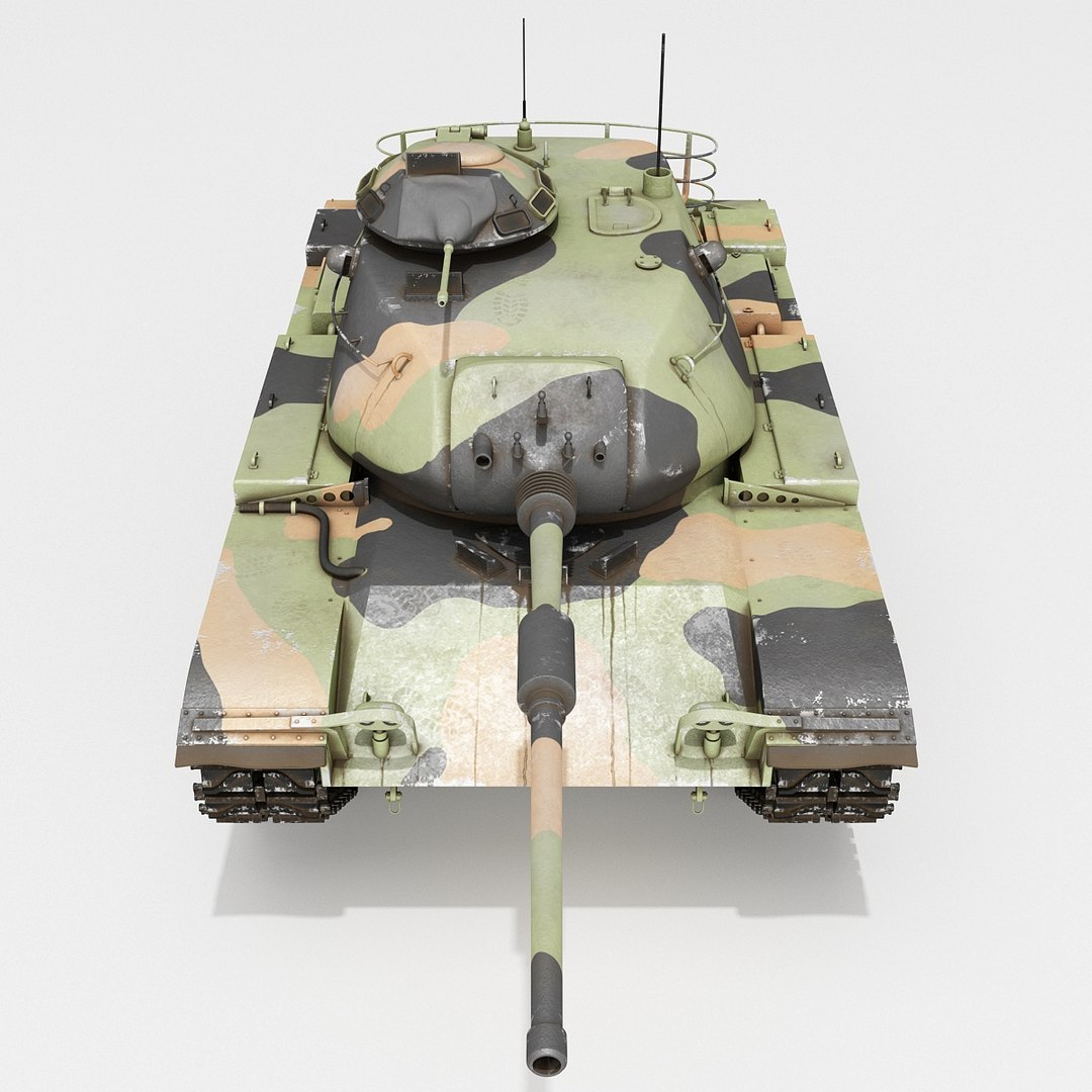 3d model m60 patton combat tank