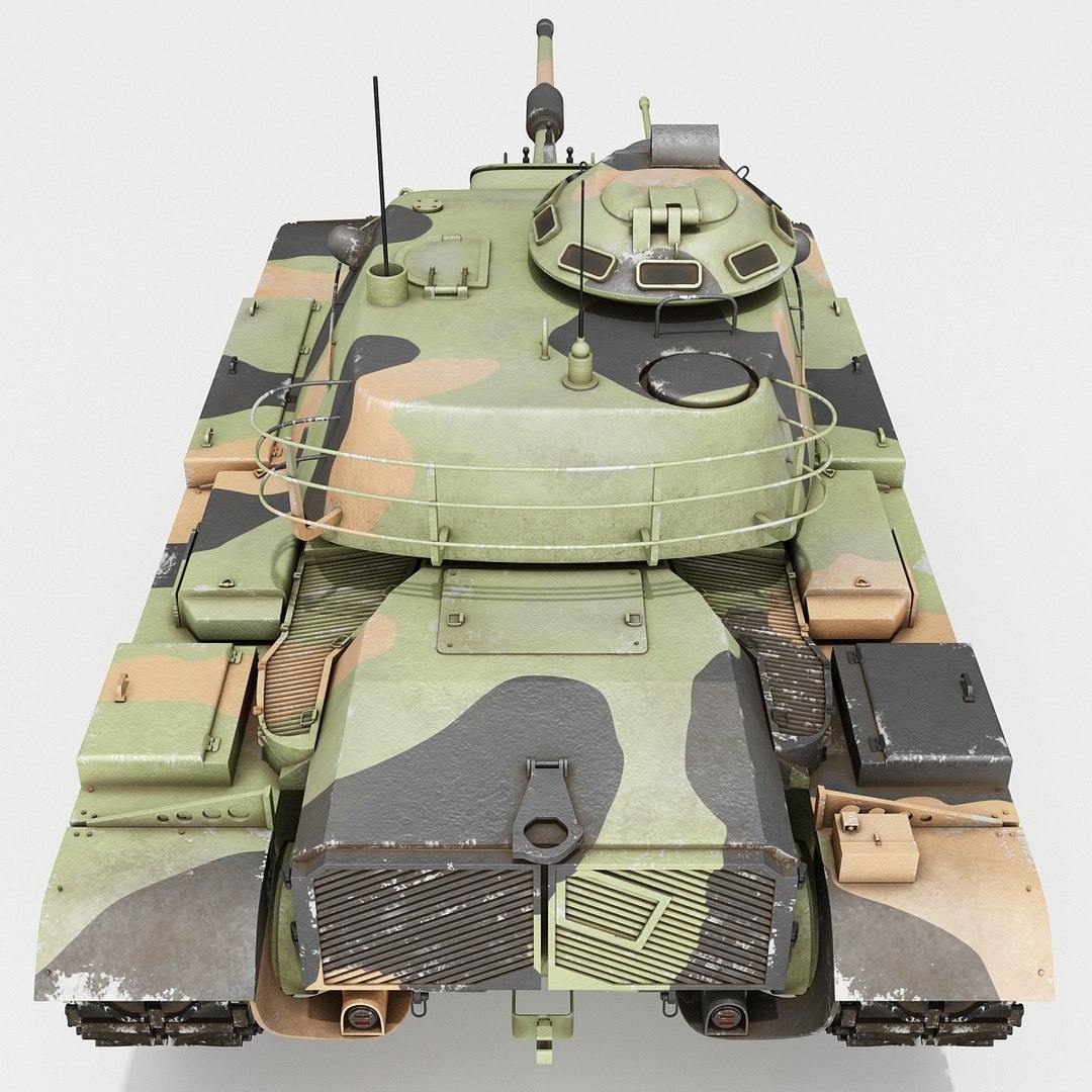 3d model m60 patton combat tank