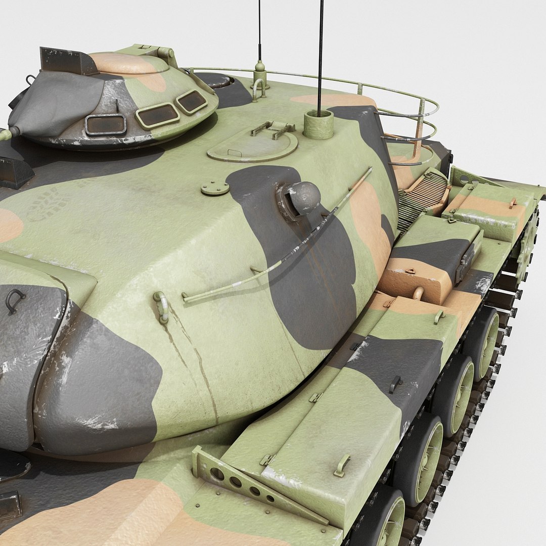 3d model m60 patton combat tank