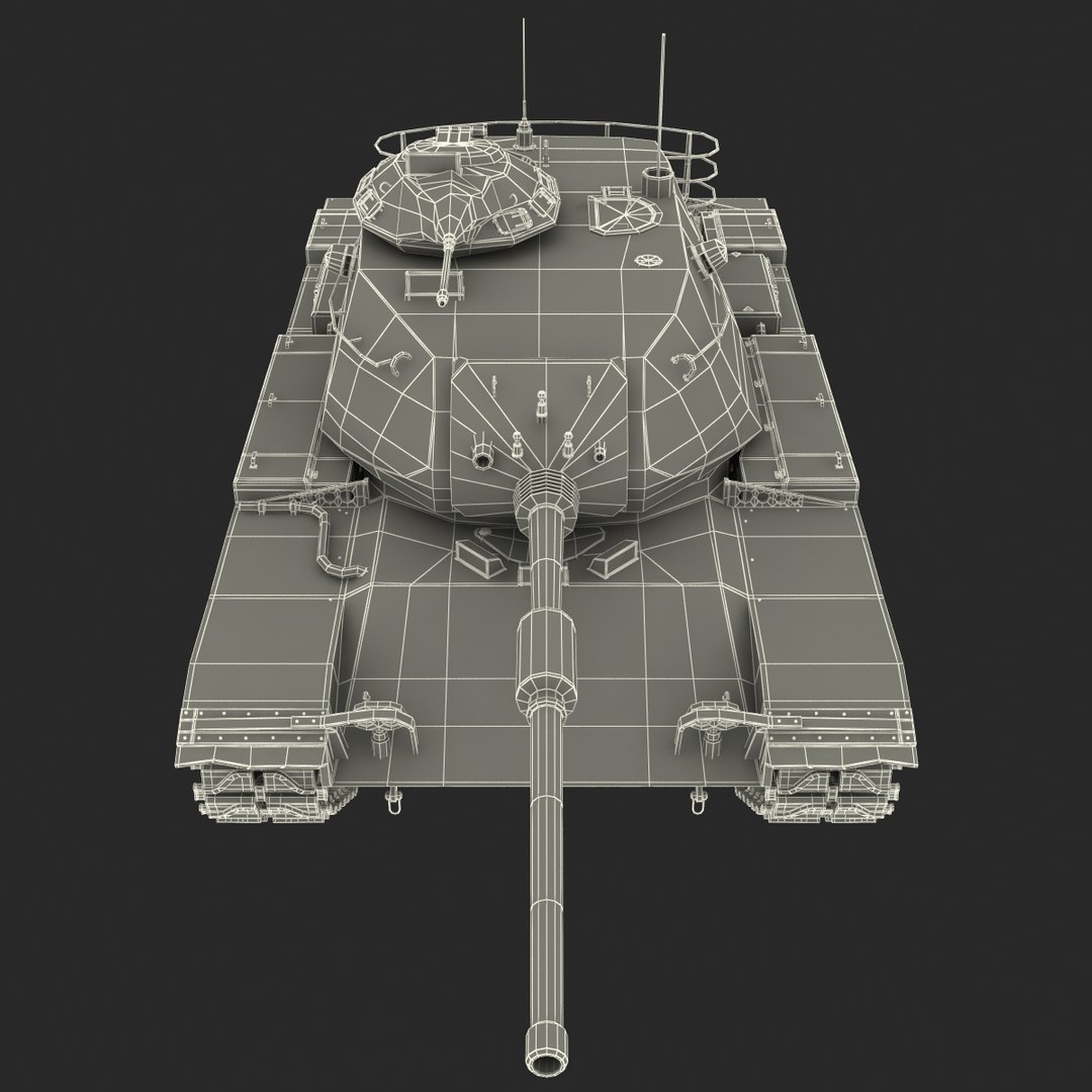 3d model m60 patton combat tank