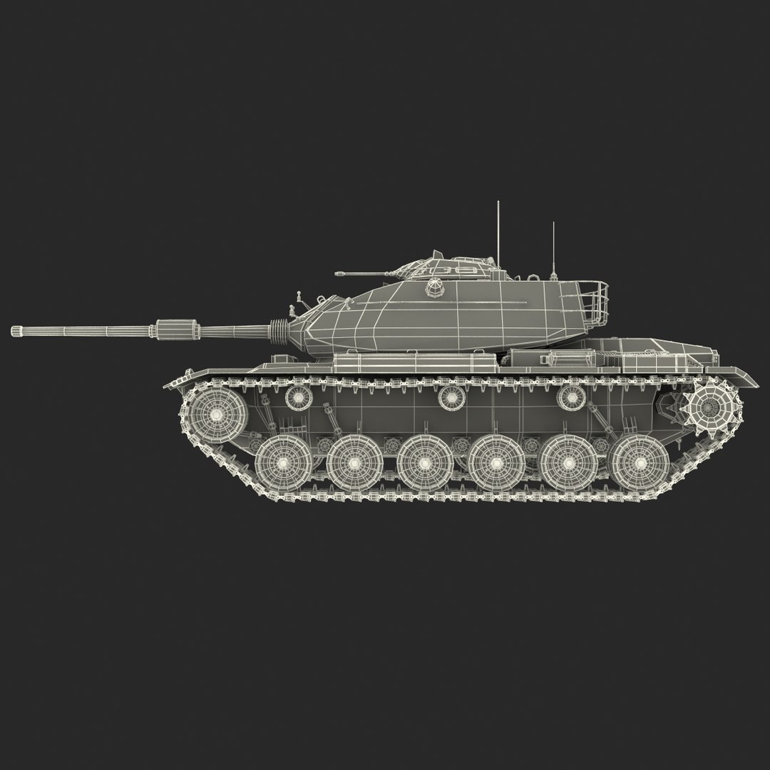 3d model m60 patton combat tank
