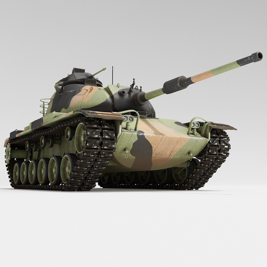 3d model m60 patton combat tank