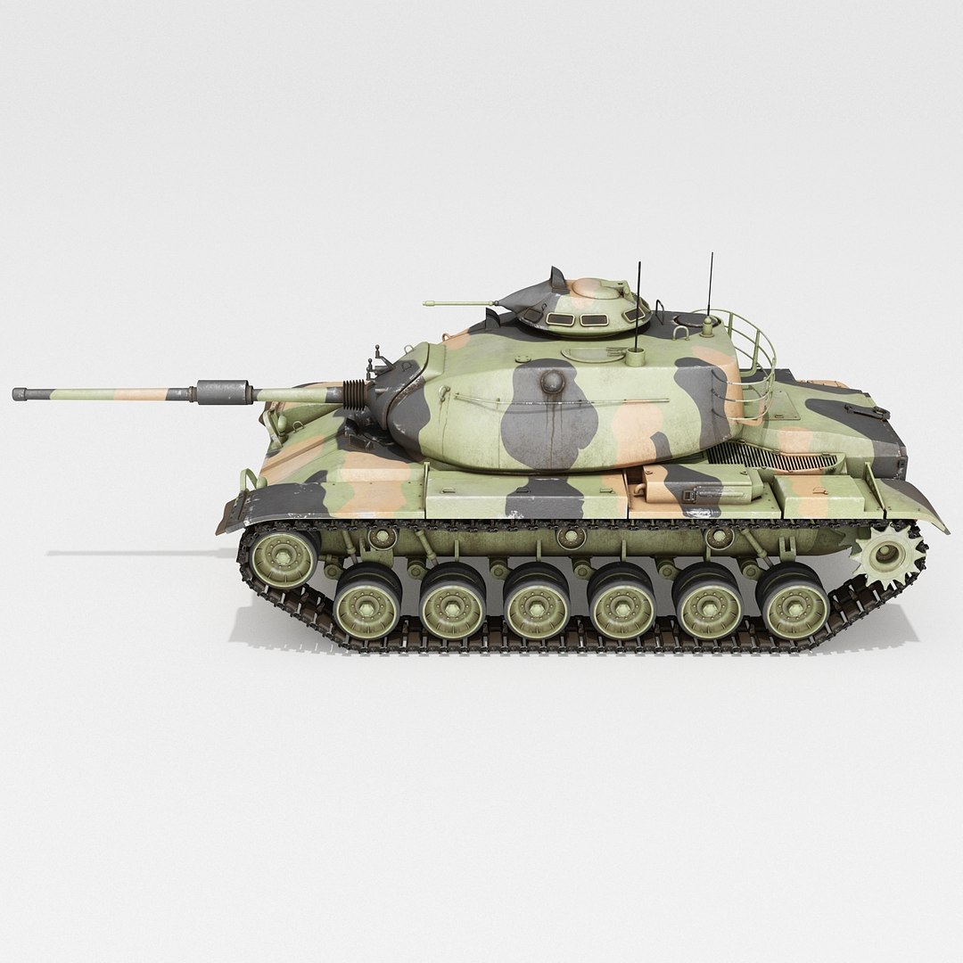 3d model m60 patton combat tank