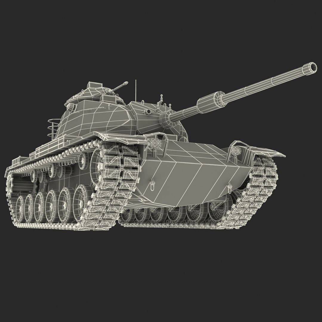 3d model m60 patton combat tank