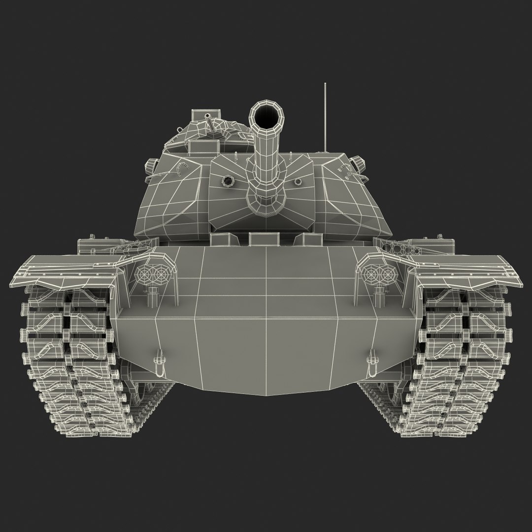 3d model m60 patton combat tank