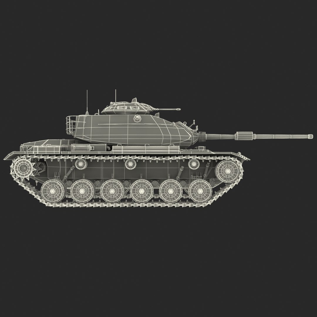 3d model m60 patton combat tank