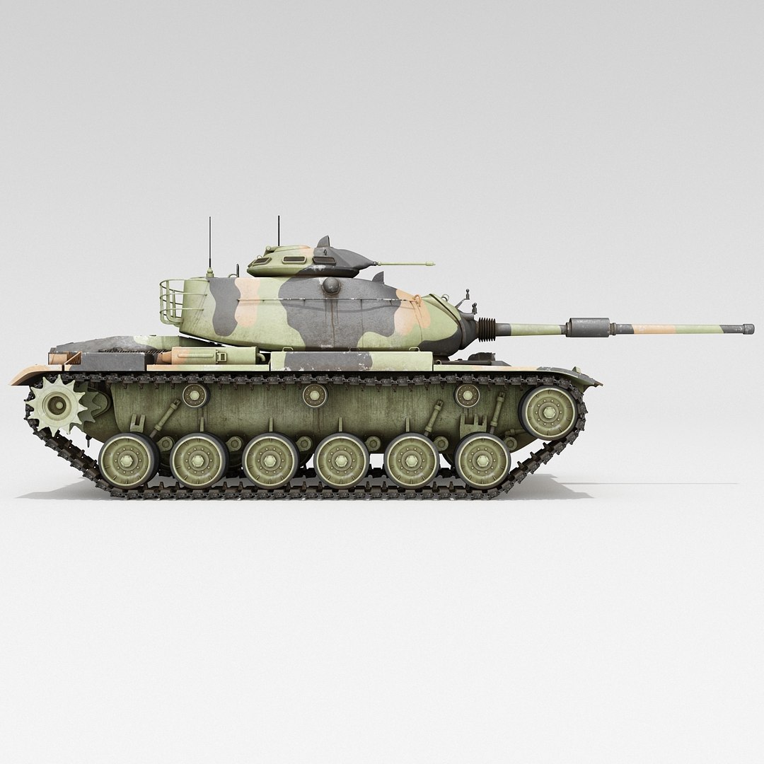 3d model m60 patton combat tank