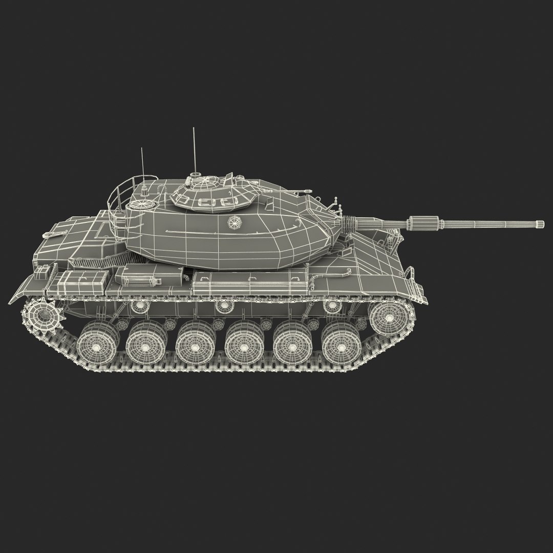 3d model m60 patton combat tank