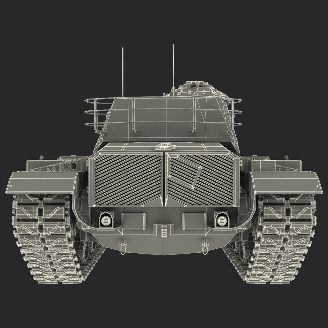 3d model m60 patton combat tank