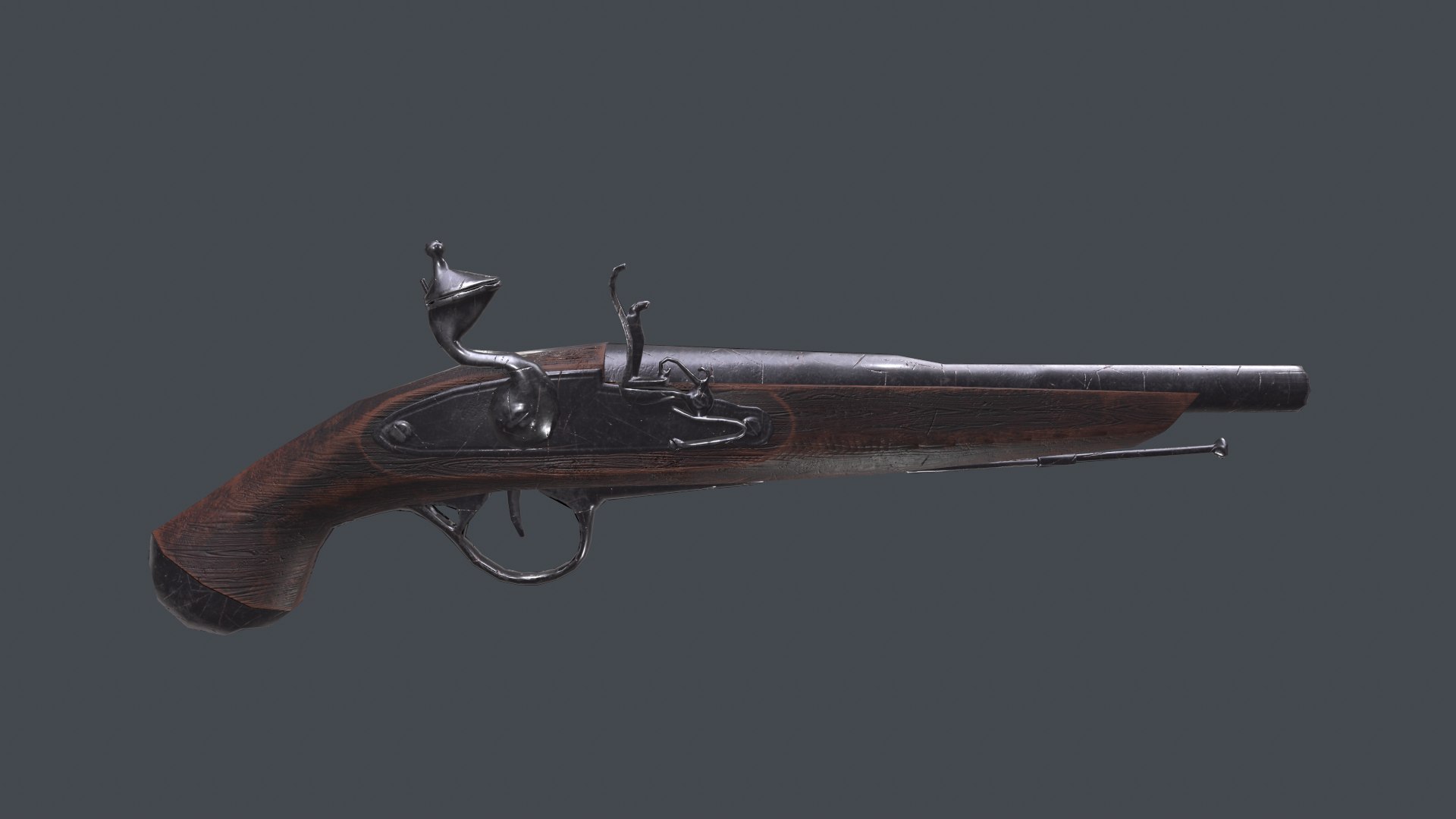 Flintlock Pistol 3D Model - TurboSquid 1464580