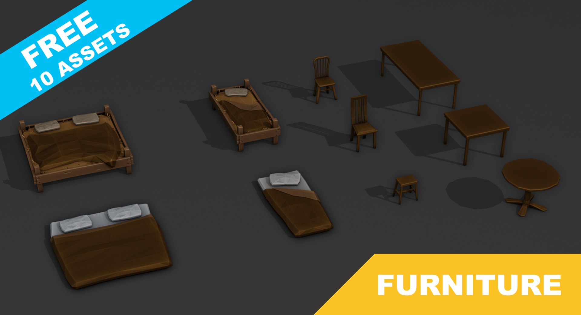 Free Furniture Free Pack 3D Model - TurboSquid 2140544
