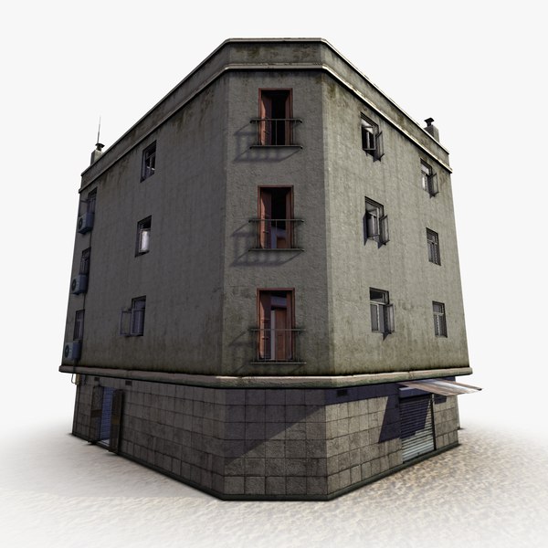 accessible urban building 3d obj