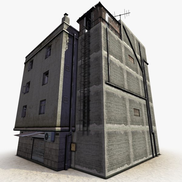accessible urban building 3d obj