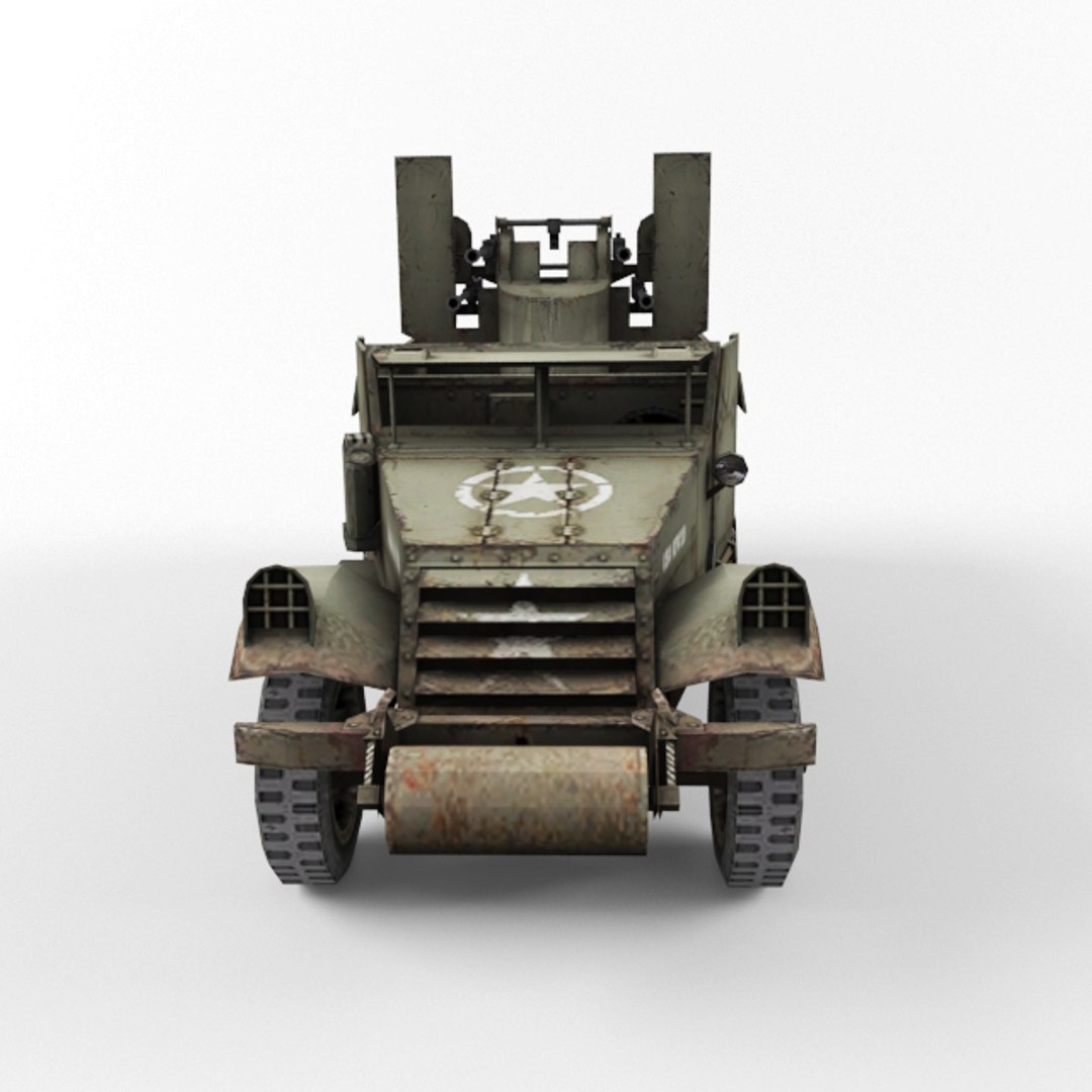 Half-track M3 Vehicle 3d Model