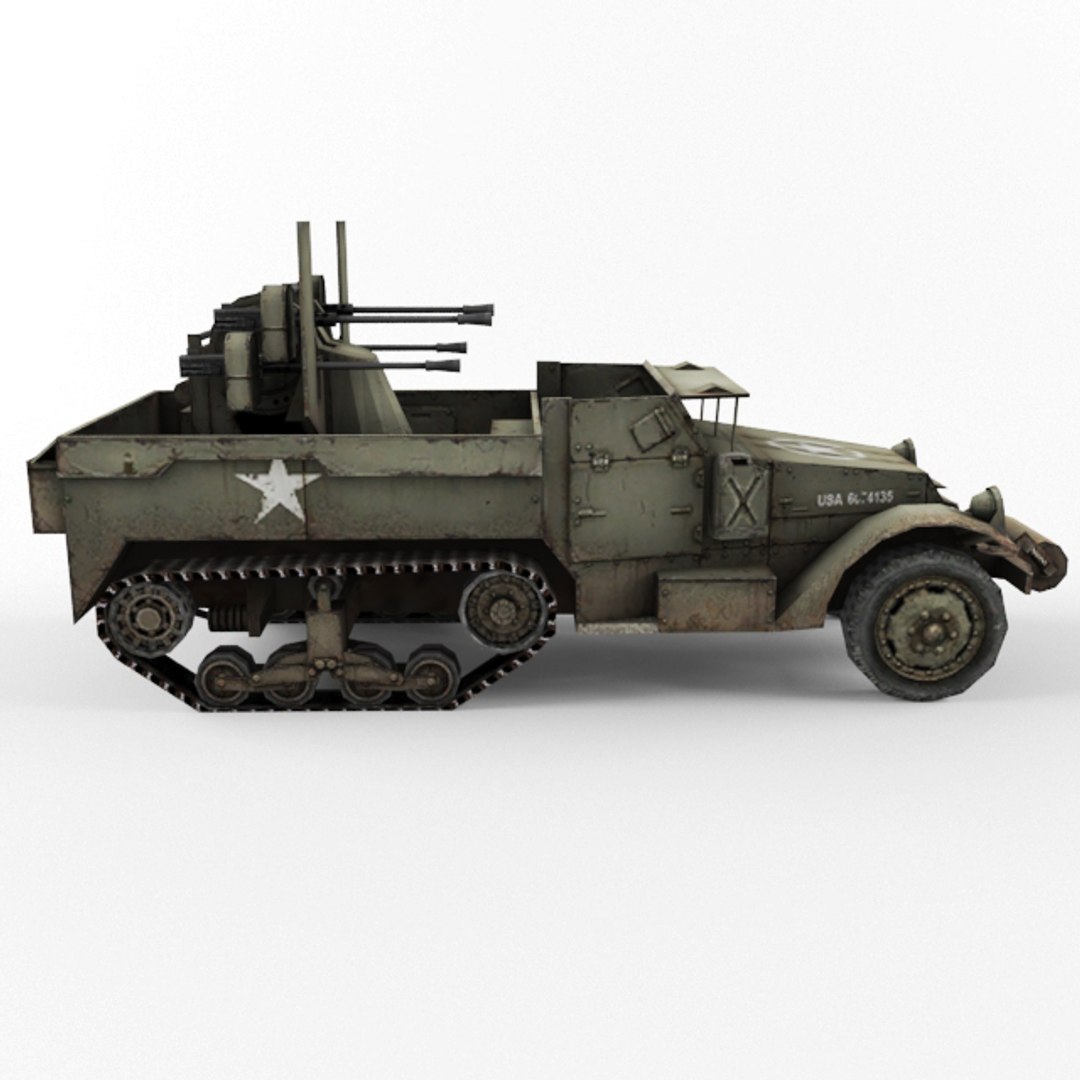 Half-track M3 Vehicle 3d Model