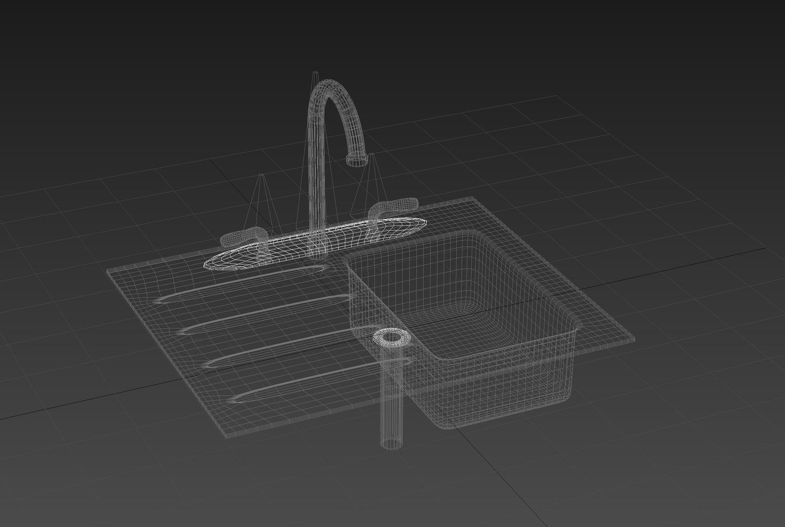 Sink Rigged 3d Max