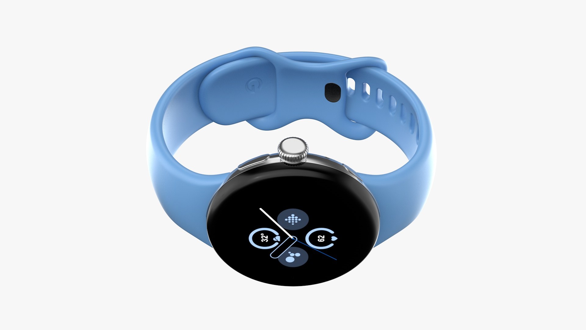 Google Pixel Watch 2 Bay Blue 3D - TurboSquid 2136692