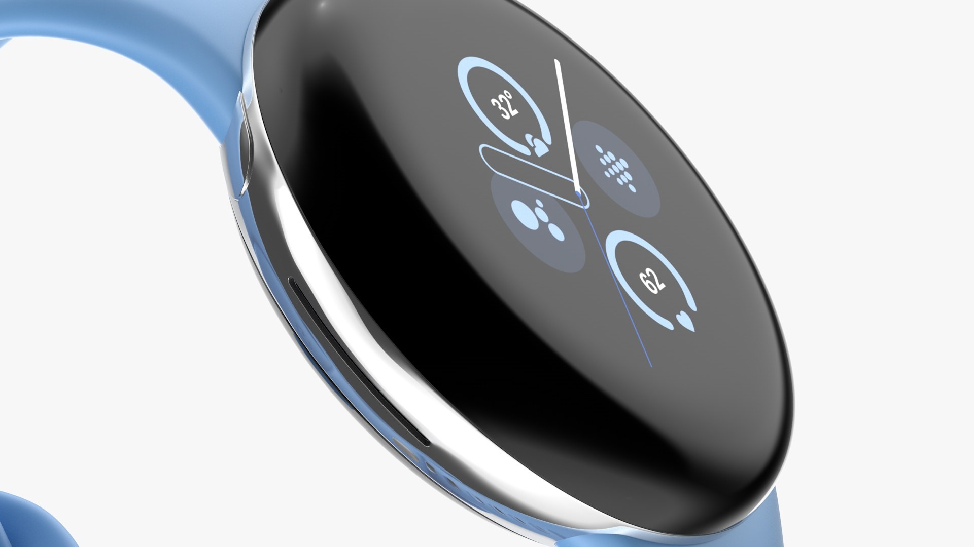 Google Pixel Watch 2 Bay Blue 3D - TurboSquid 2136692