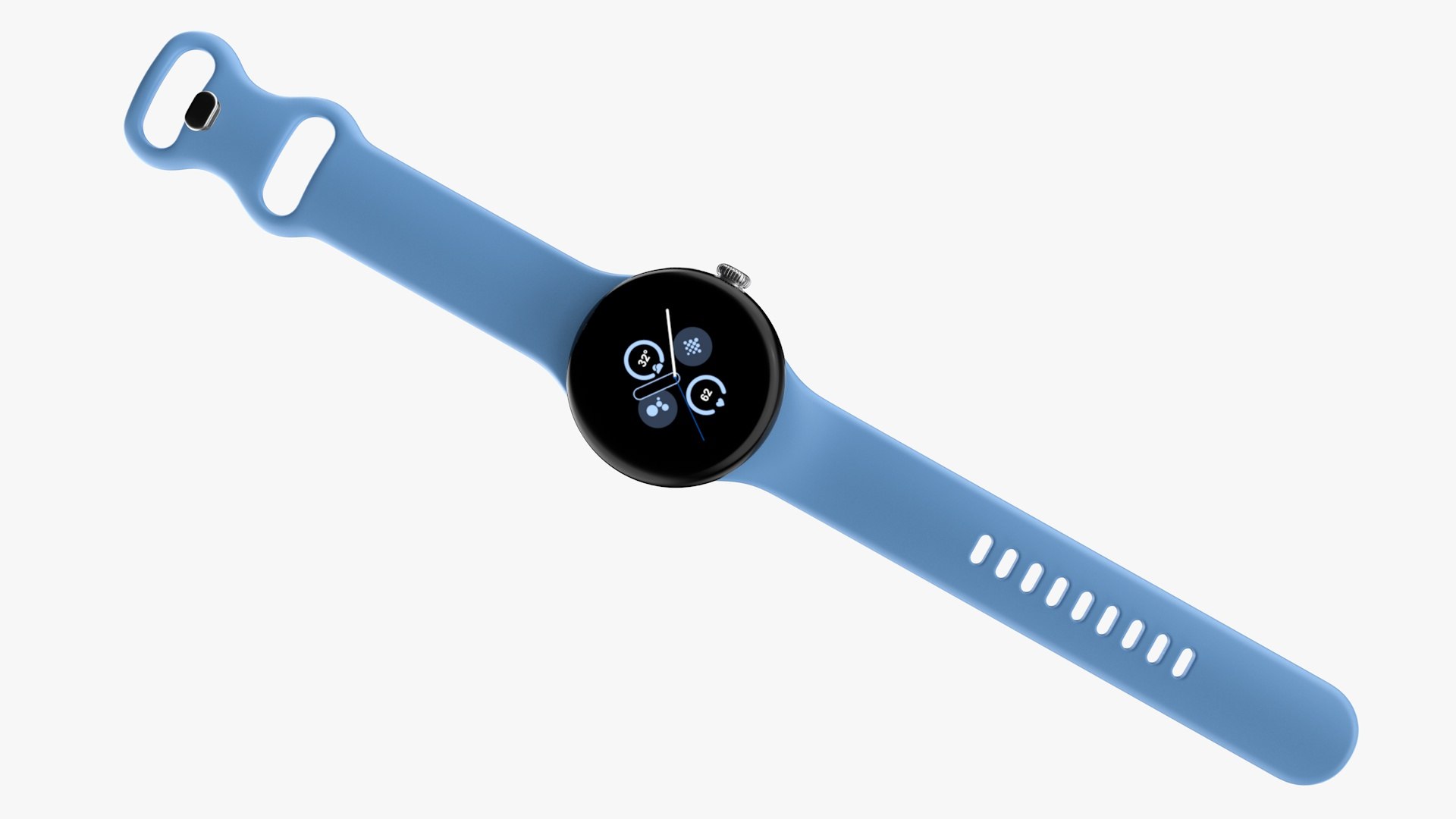 Google Pixel Watch 2 Bay Blue 3D - TurboSquid 2136692