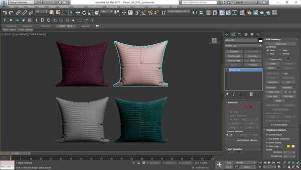3D Decorative Pillows Set 158 - TurboSquid 1938847