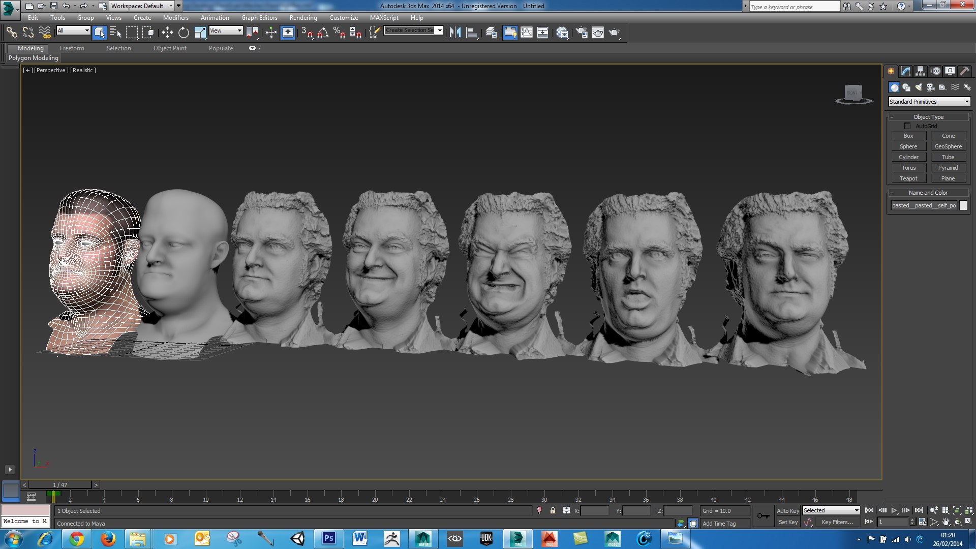 3d Scan Male Face 1 Model