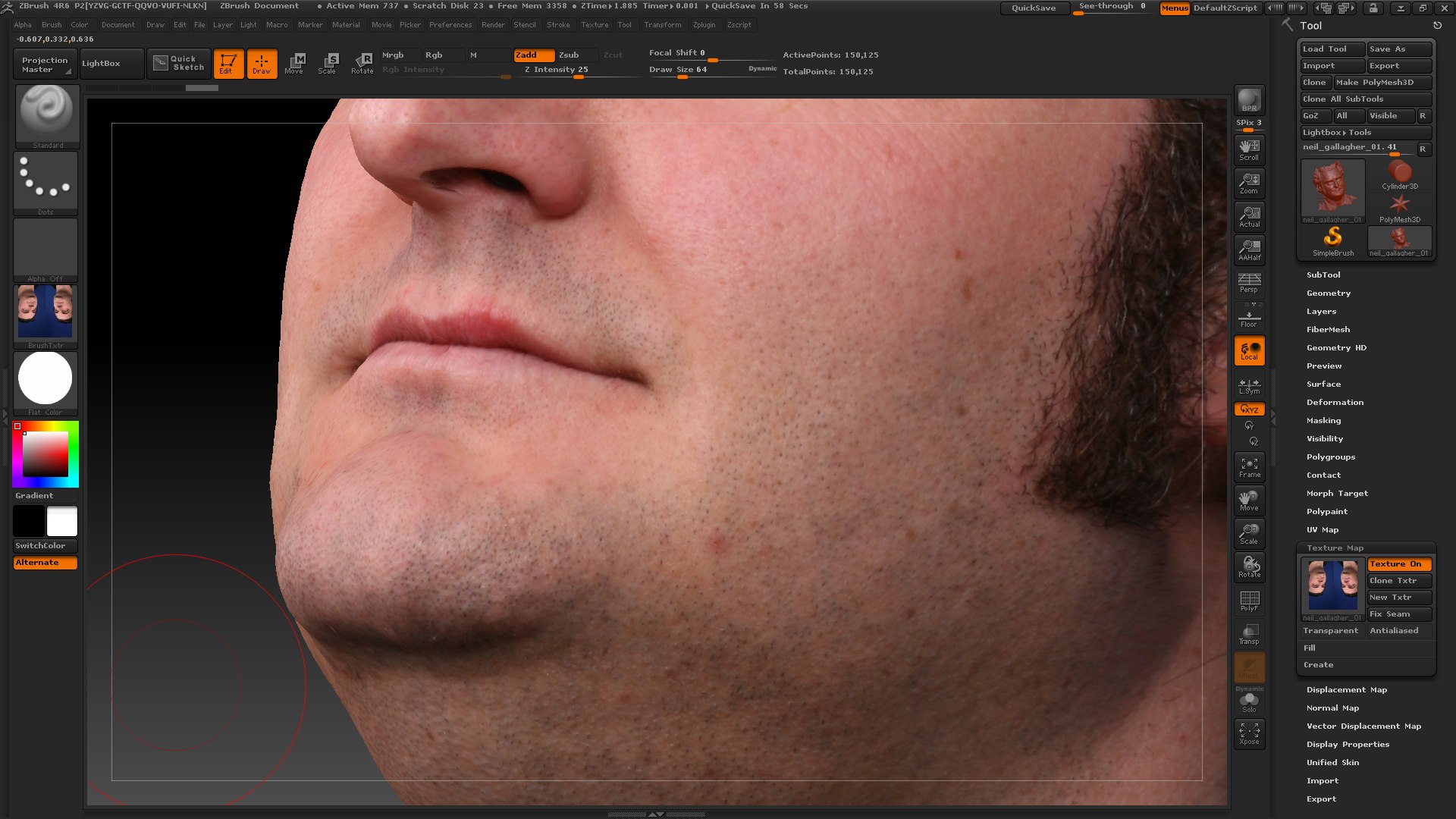 3d Scan Male Face 1 Model