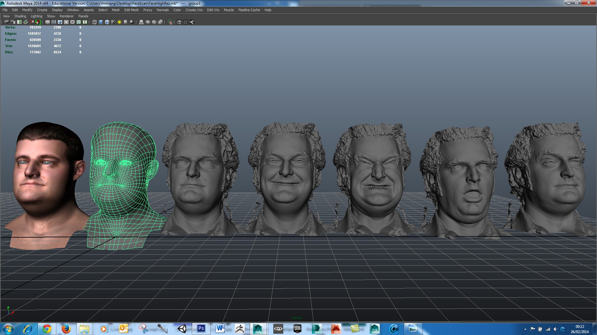 3d Scan Male Face 1 Model
