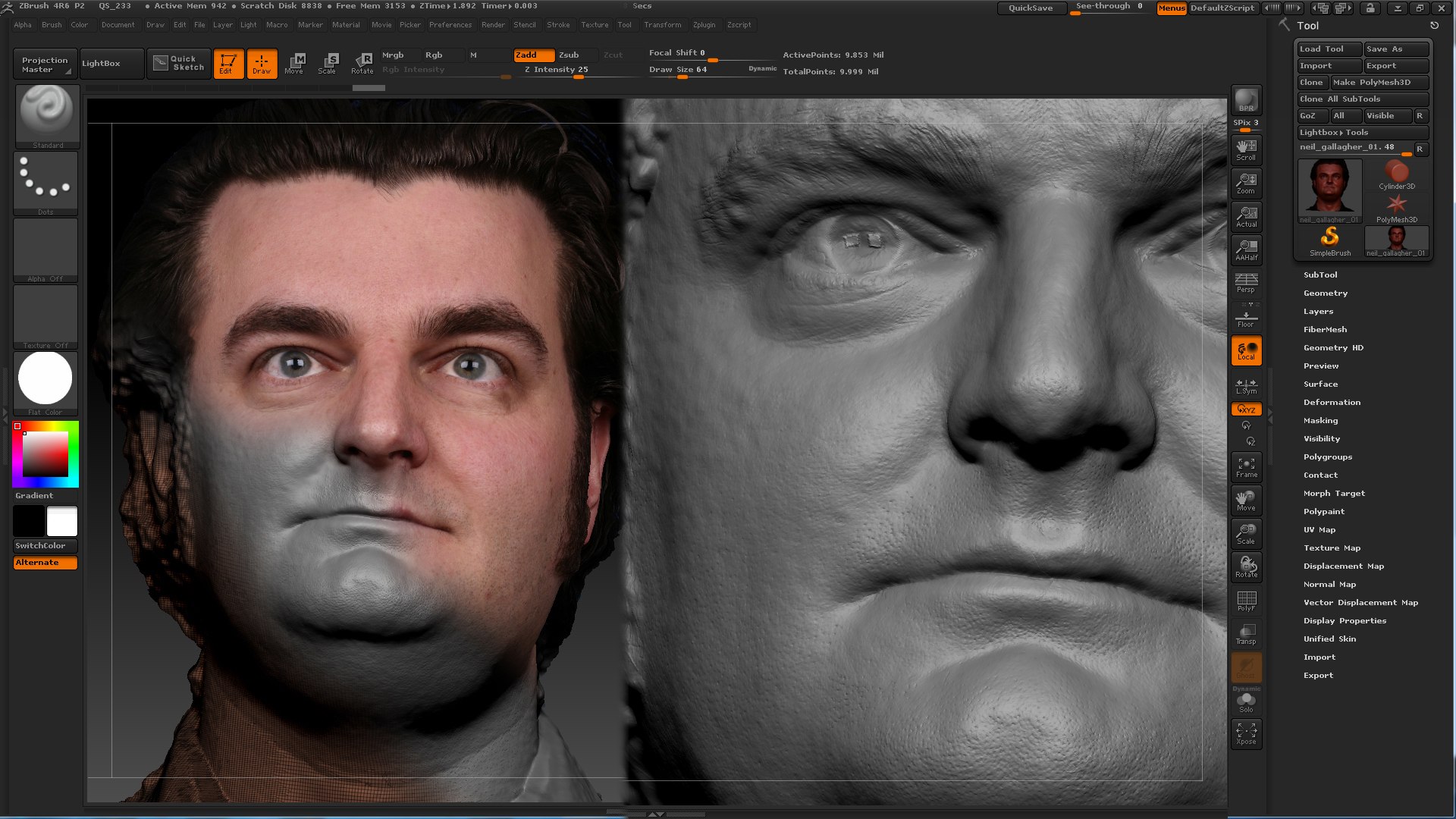 3d Scan Male Face 1 Model