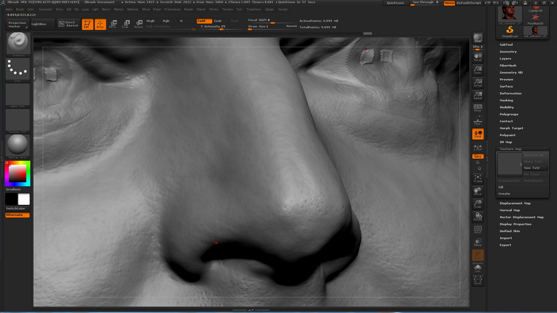 3d Scan Male Face 1 Model
